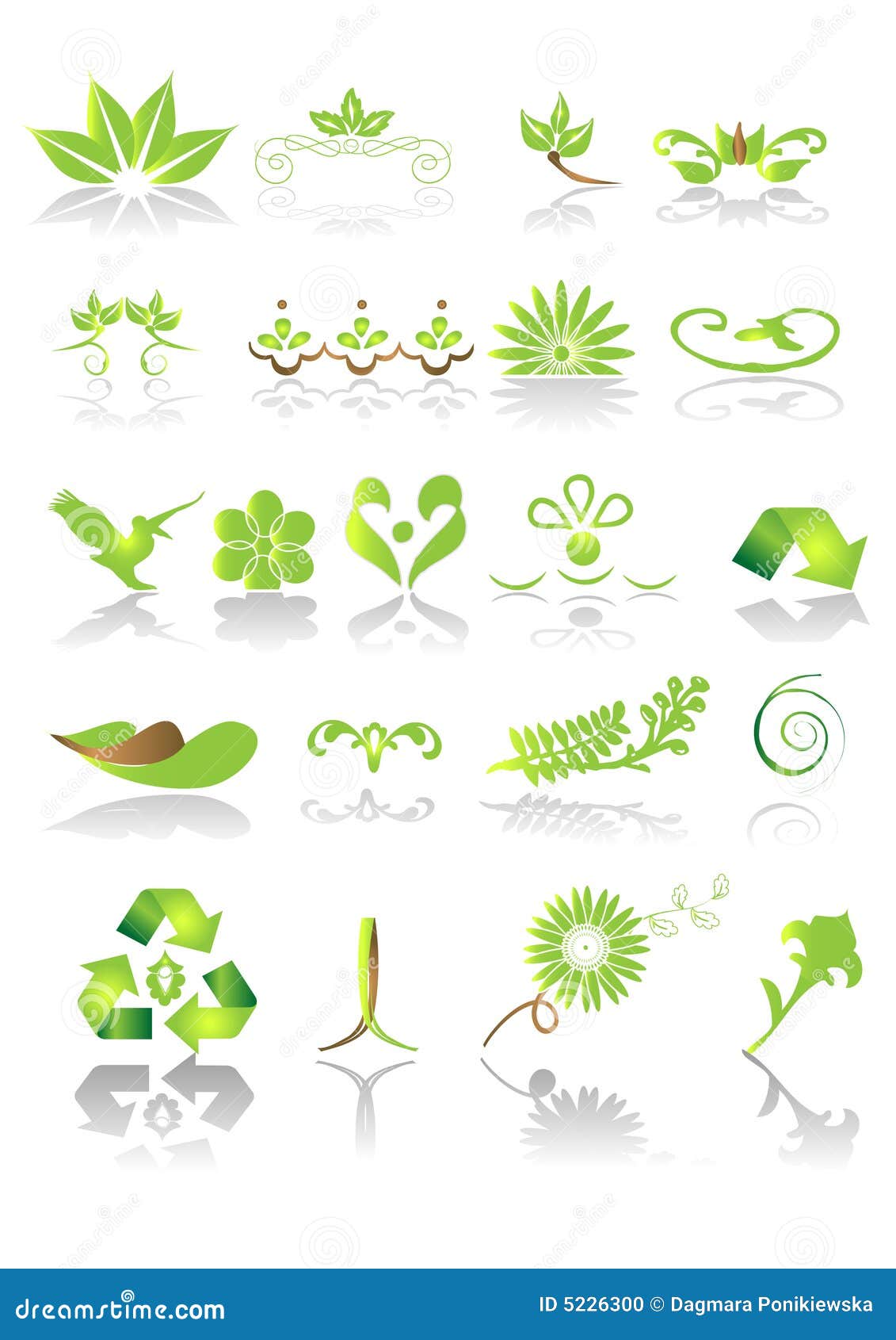 Green icons and graphics stock vector. Illustration of drawing - 5226300