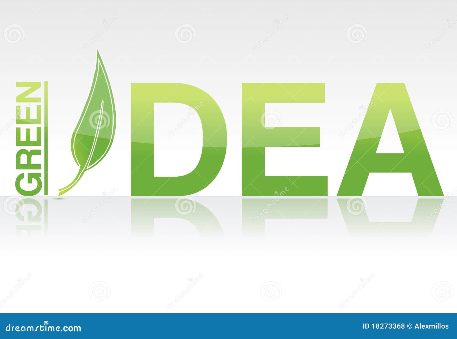Green idea stock vector. Illustration of renew, text - 18273368