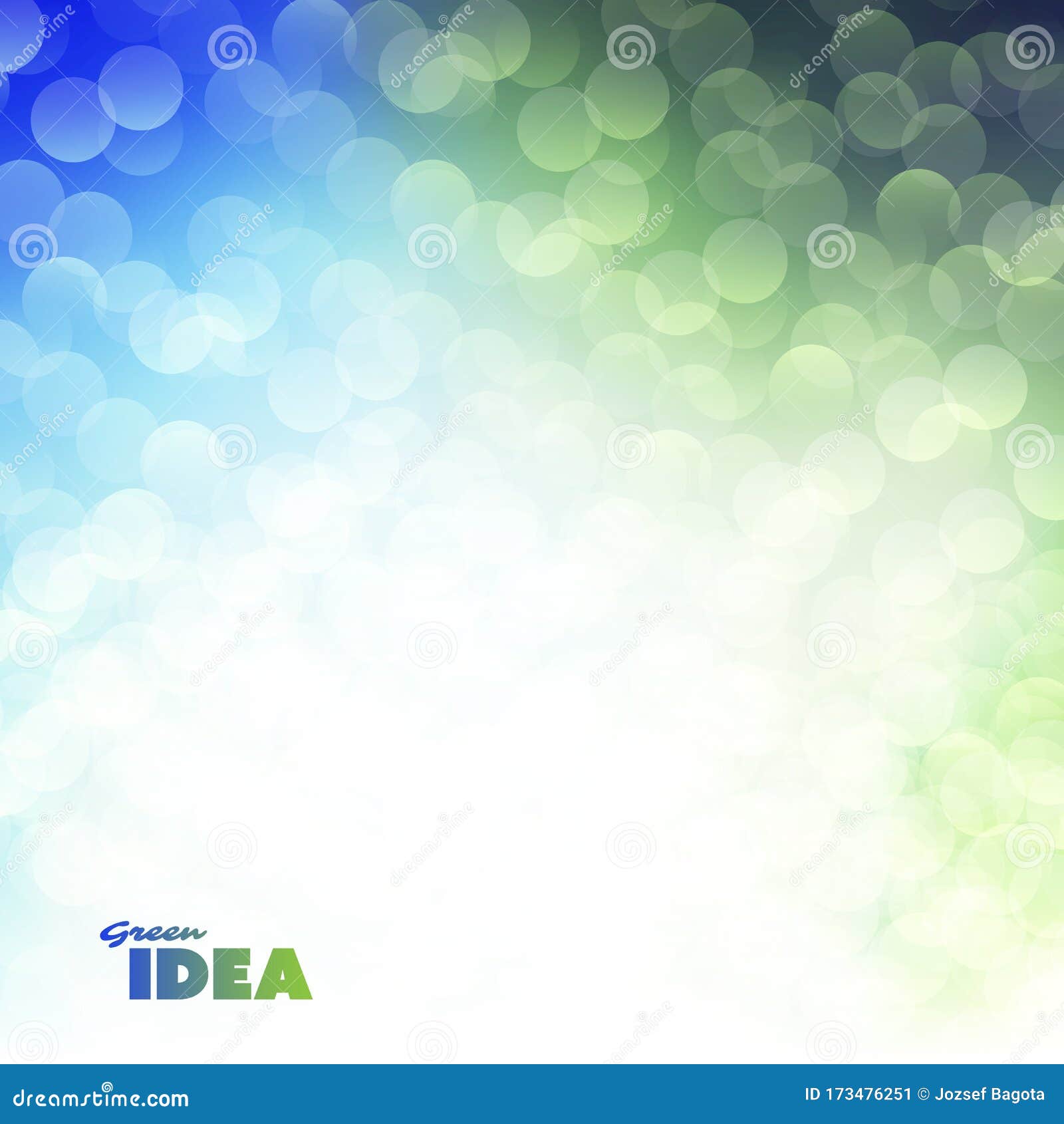 Green Idea - Eco, Bio, Nature Background Design Template with Bokeh ...