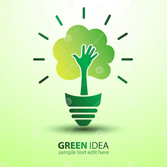 Green idea stock vector. Illustration of technology, plant - 43006712