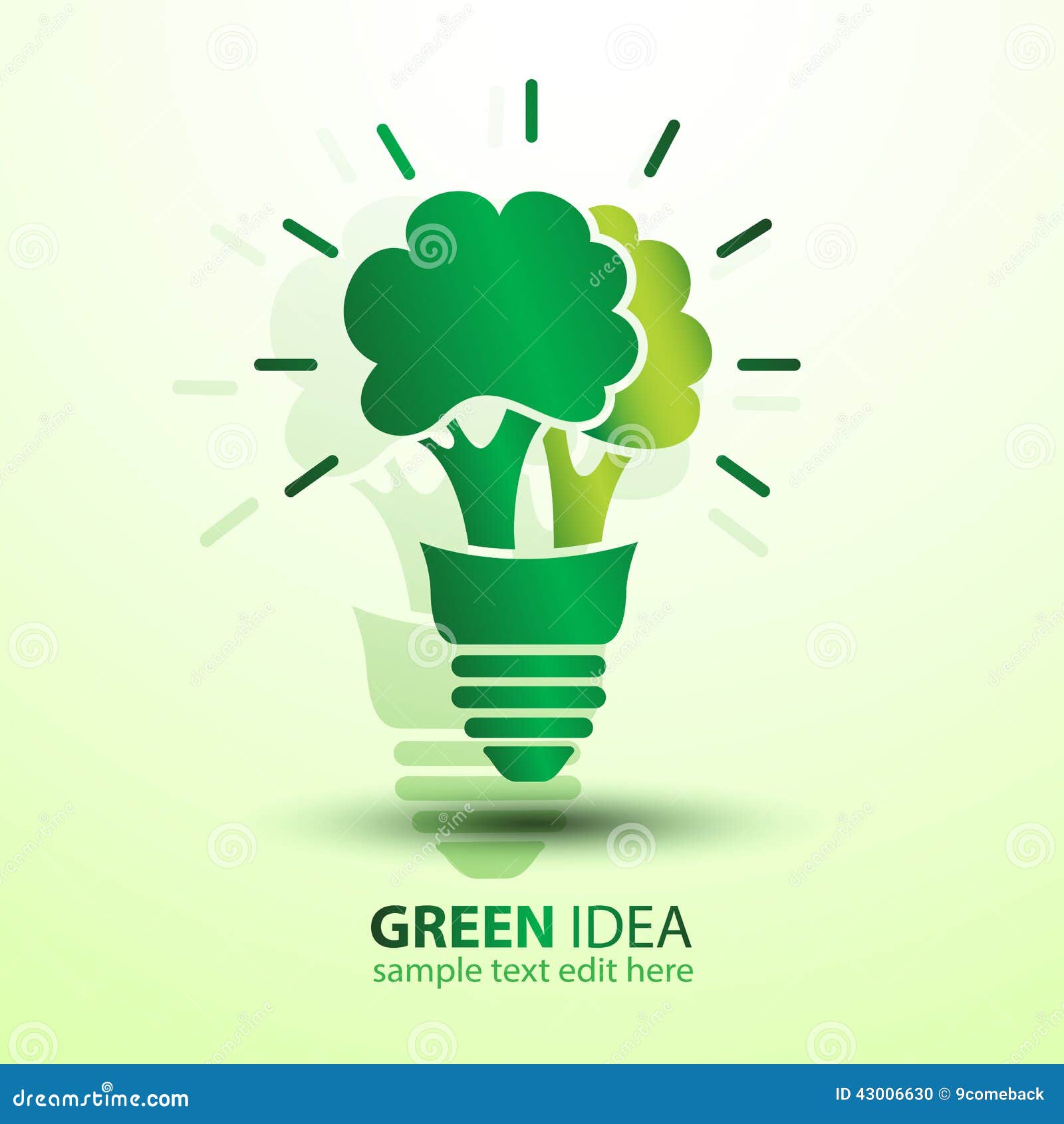Green idea stock vector. Illustration of plant, grow - 43006630