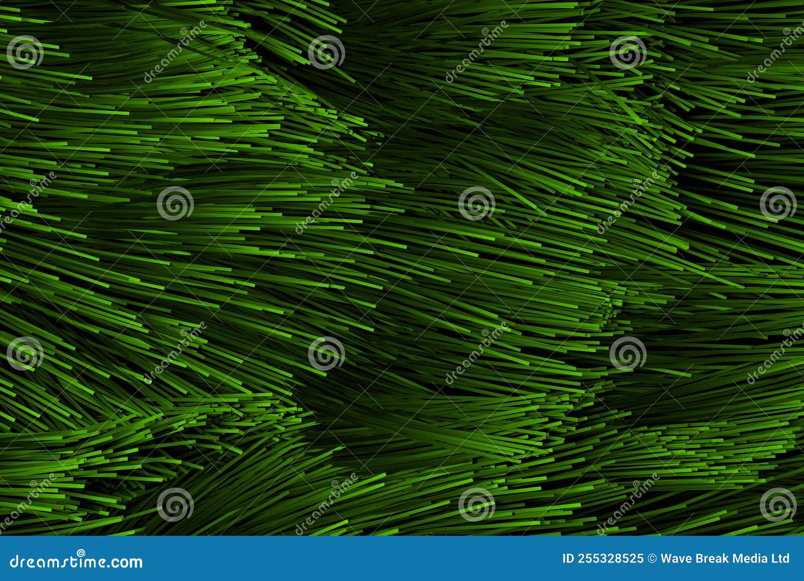 Green Illuminating Fiber Optic Stock Illustration - Illustration of ...