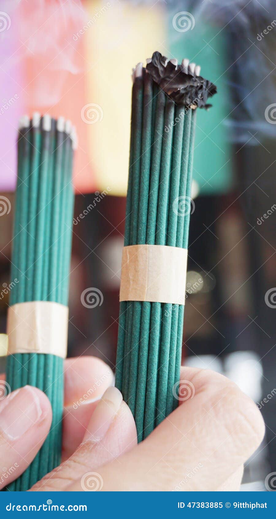 Green Incense Sticks in Japan Stock Image - Image of symbol, sandal ...
