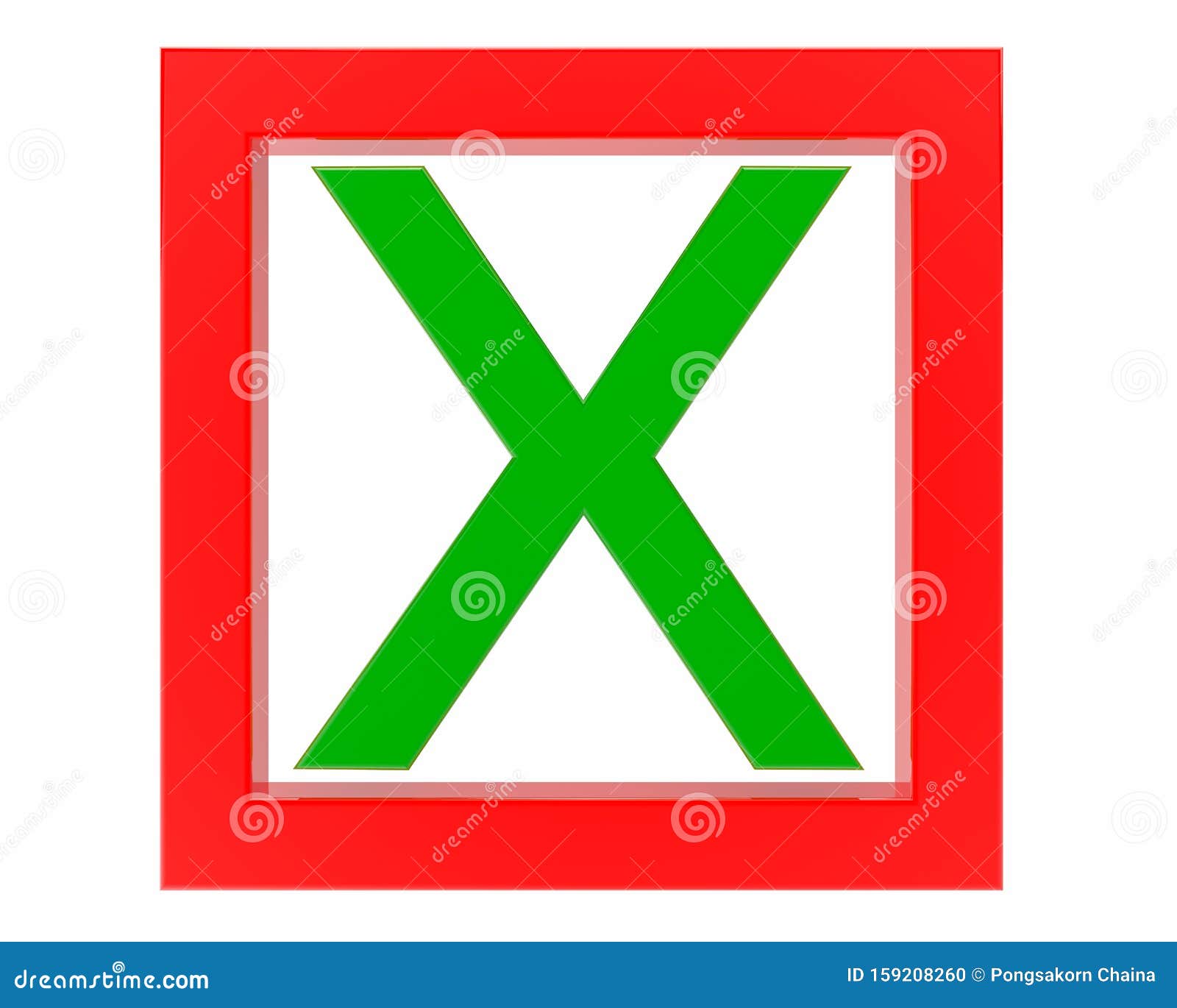 Green Incorrect Mark Symbol Isolated on White Background Stock ...