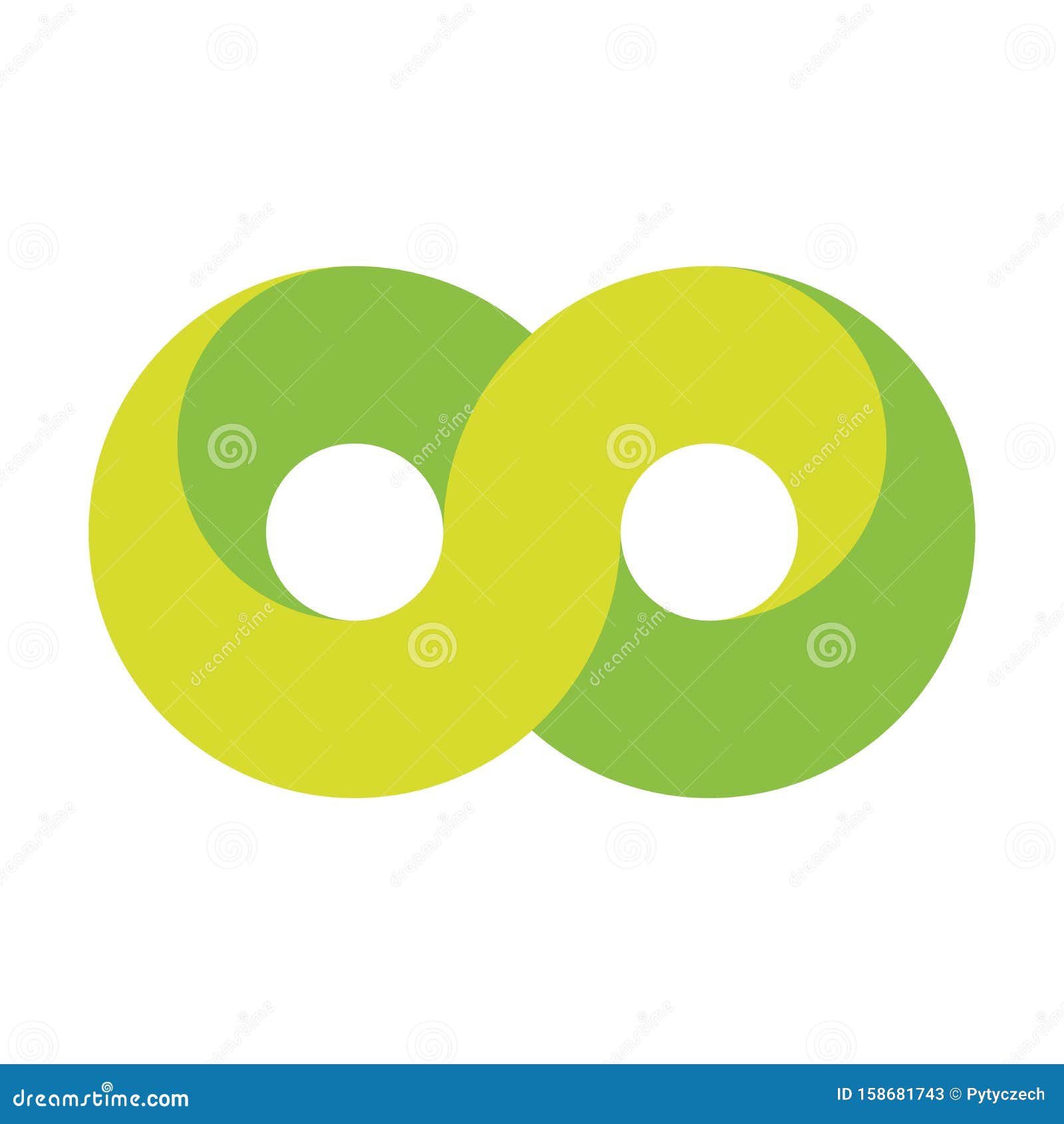Green Infinity Symbol Icon. 3D-like Design Effect Stock Vector ...