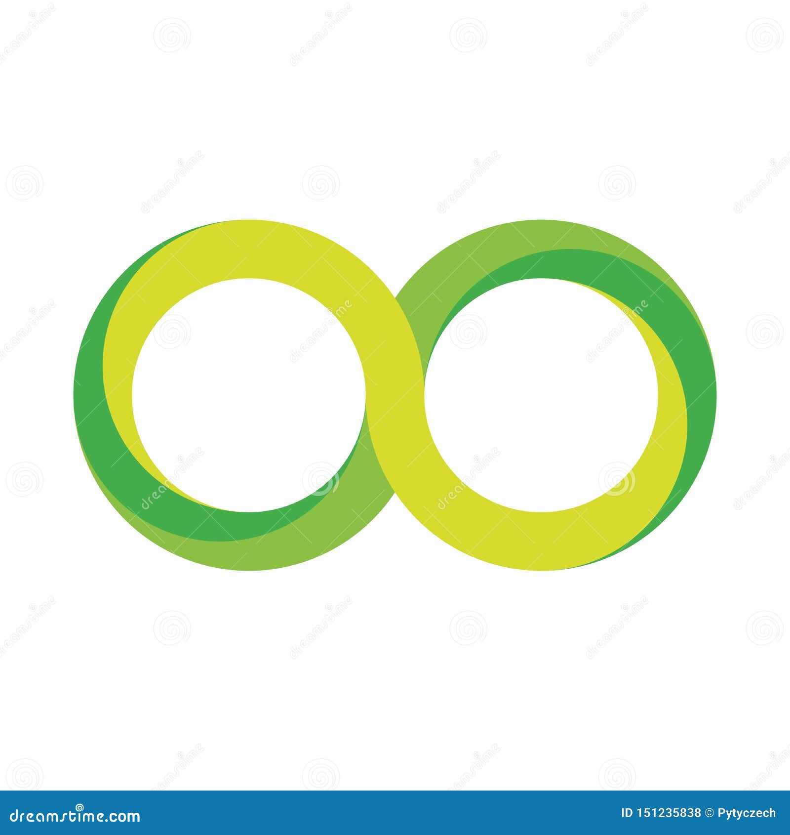 Green Infinity Symbol Icon. 3D-like Gradient Design Effect Stock Vector ...