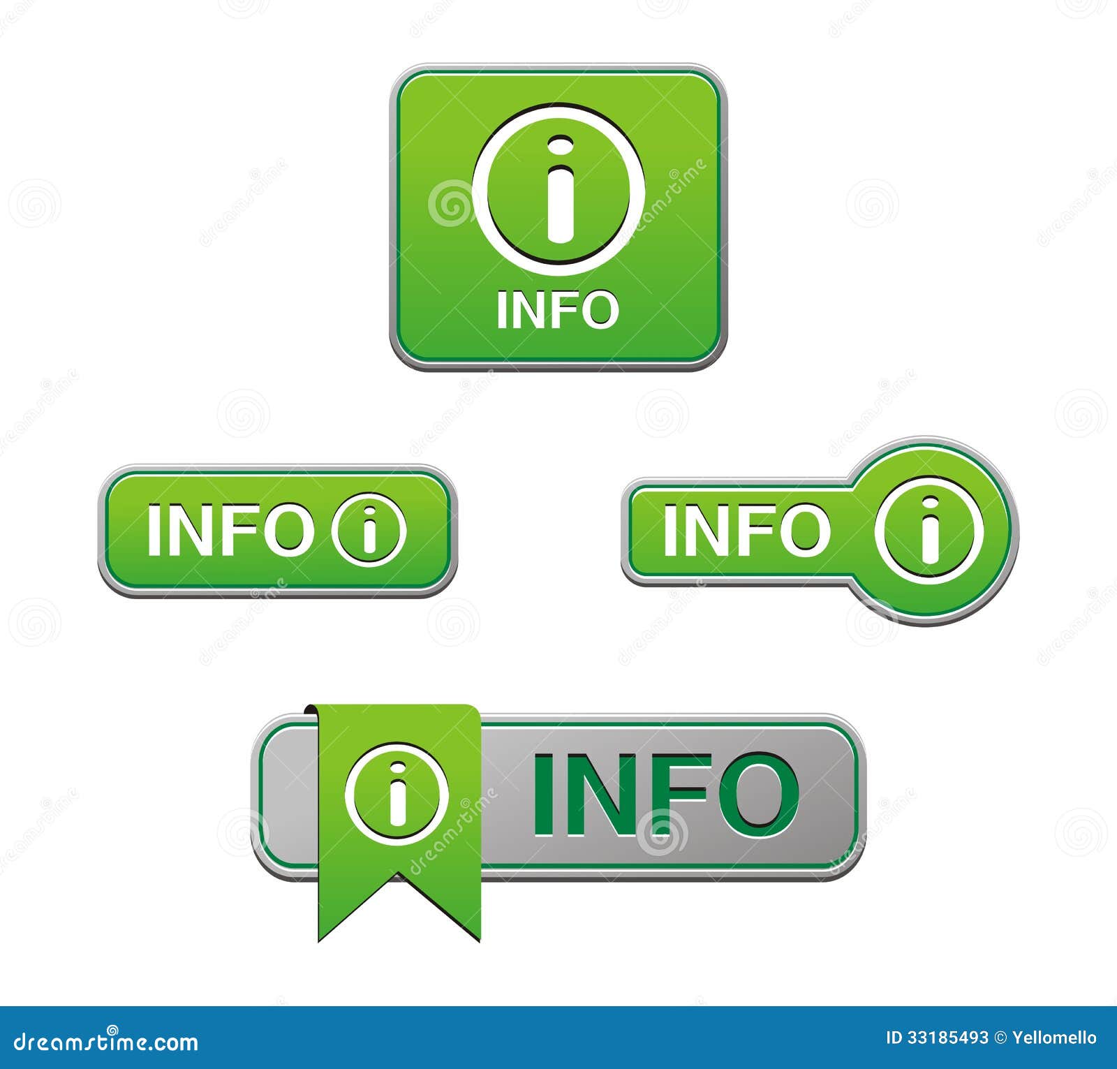 Green info buttons stock illustration. Illustration of menu - 33185493