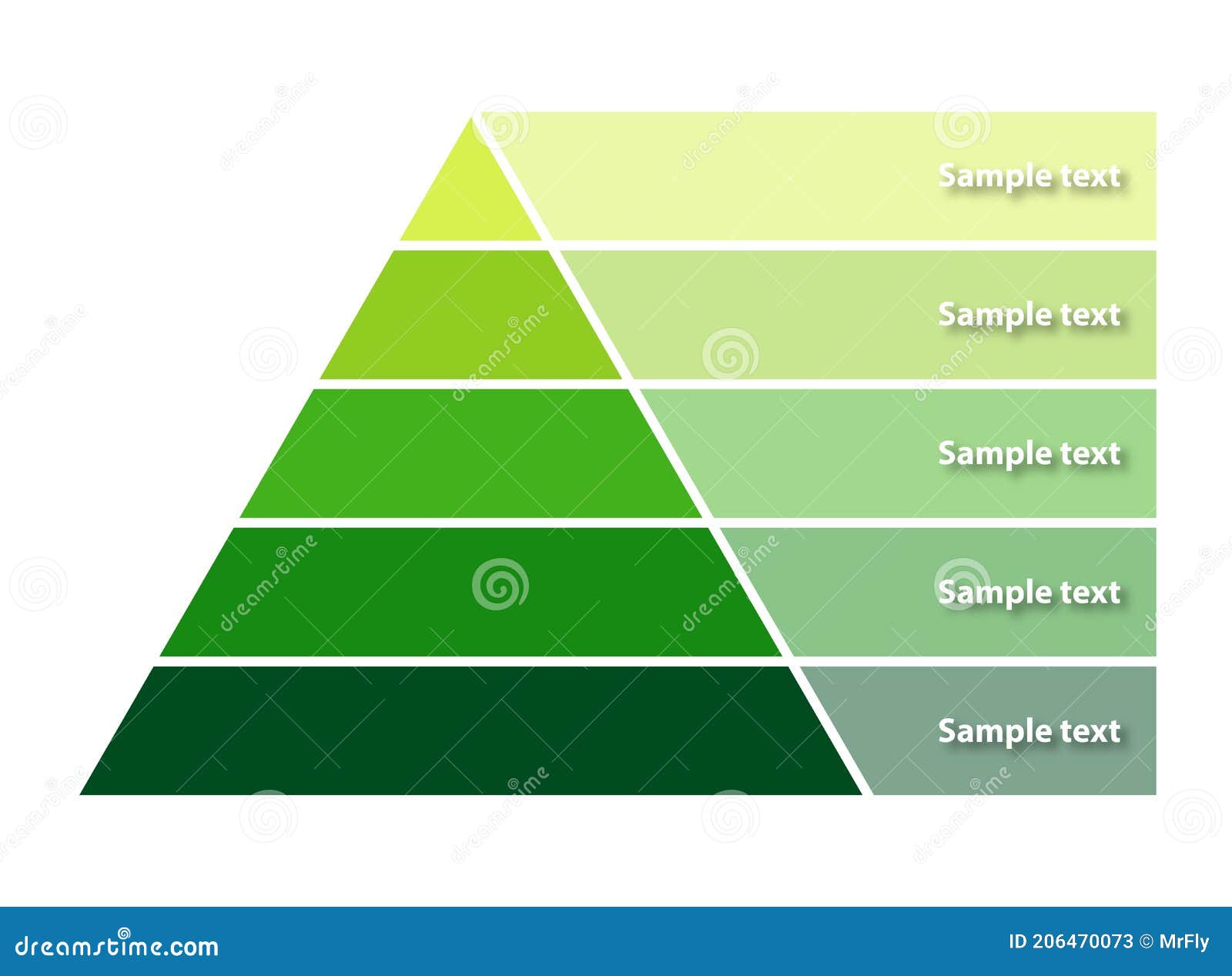 Green Info Graphic Pyramid Chart, Editable Vector Illustration Stock ...