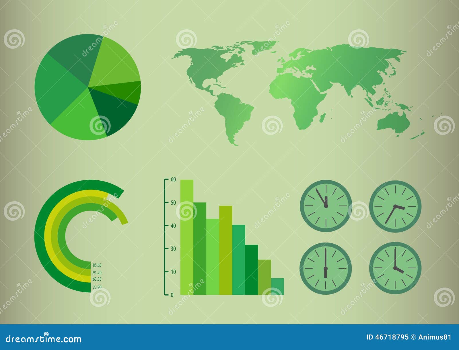 Green infographics stock vector. Illustration of graphic - 46718795