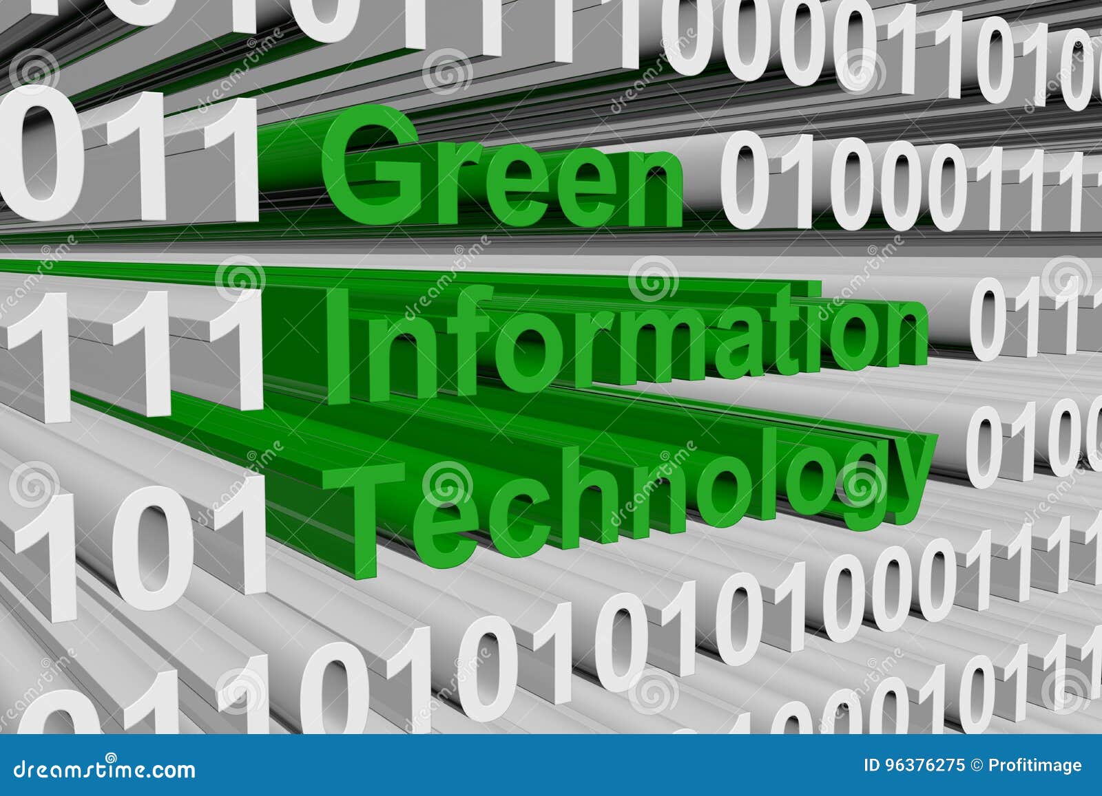 Green Information Technology Stock Illustration - Illustration of ...