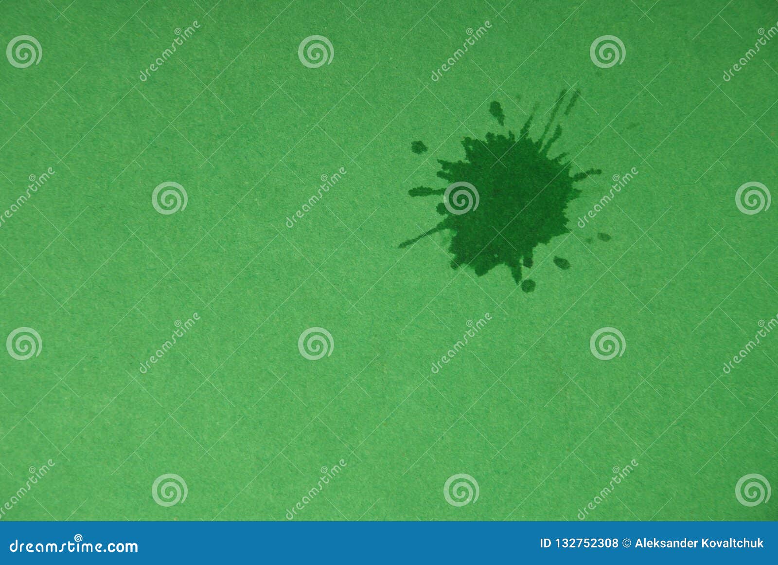 Green Ink Blot on Green Background Stock Photo - Image of liquid ...