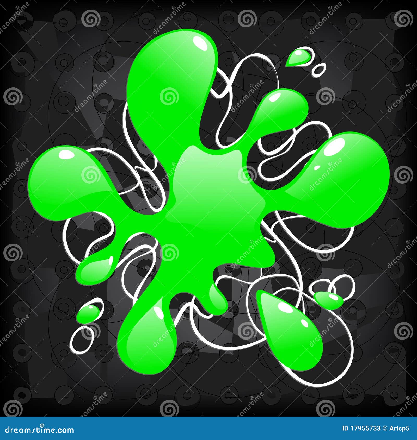 Green ink spot stock vector. Illustration of splodge - 17955733