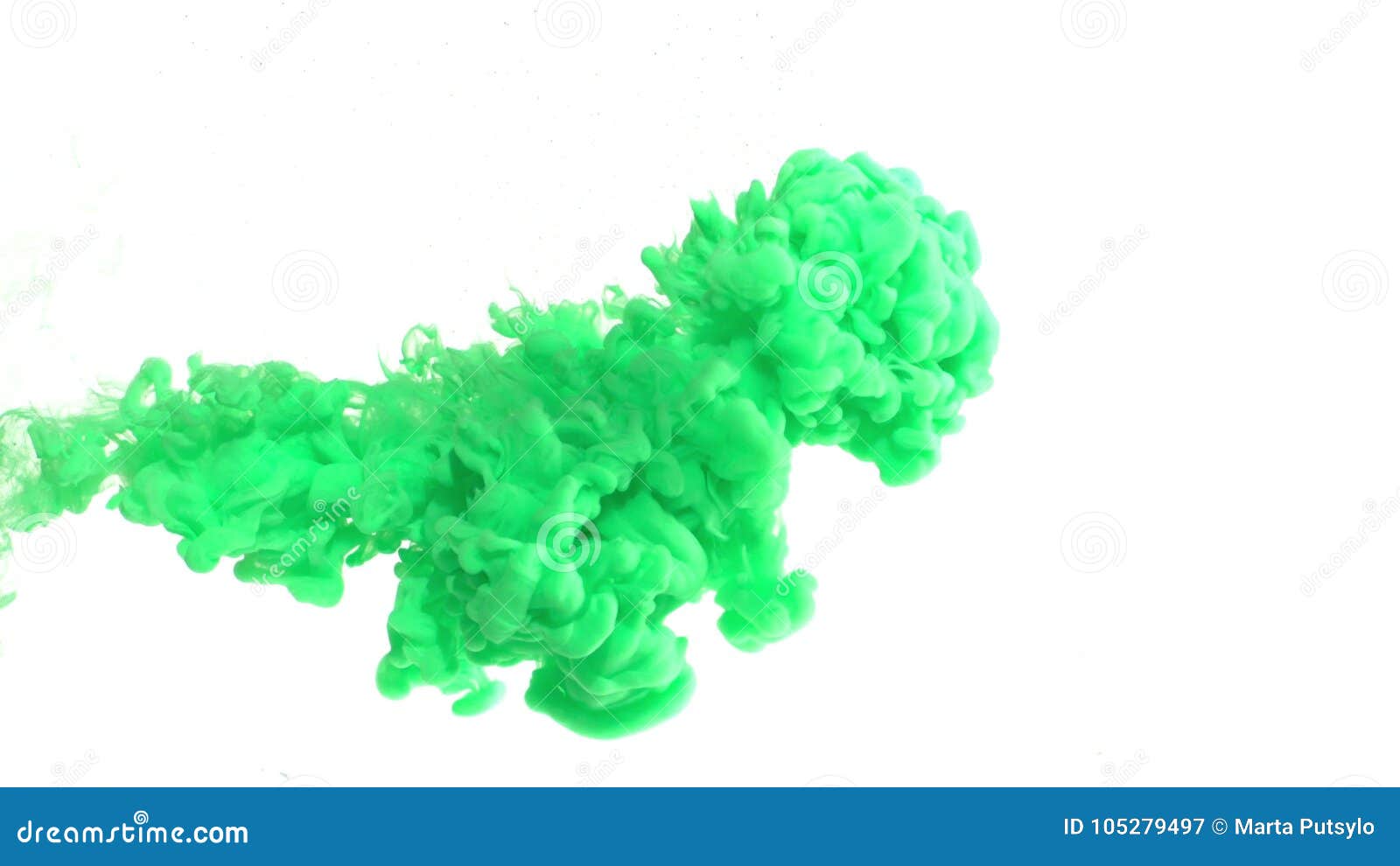Green Ink in Water stock image. Image of mixed, motion - 105279497