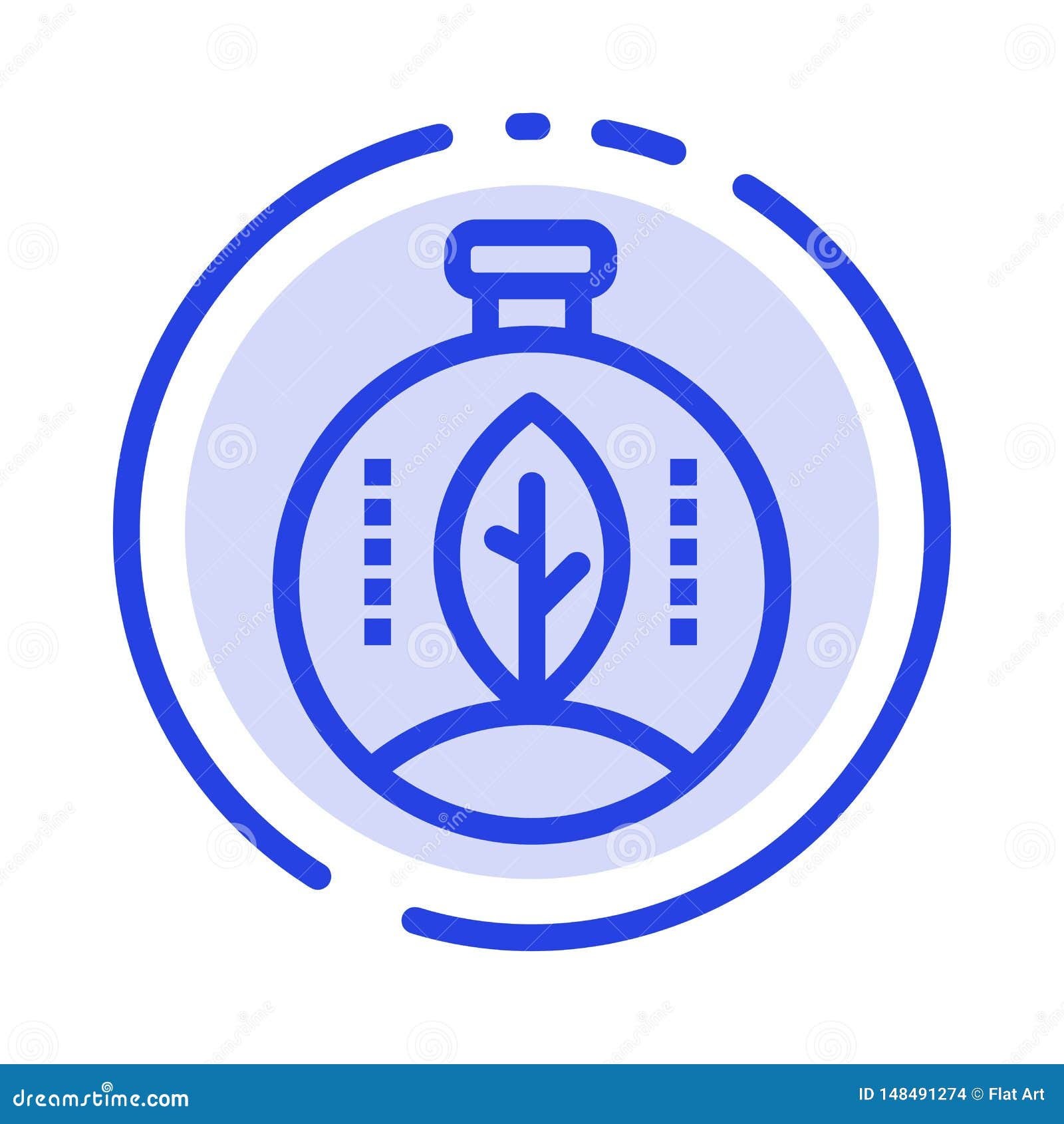 Green, Innovation, Energy, Power Blue Dotted Line Line Icon Stock ...