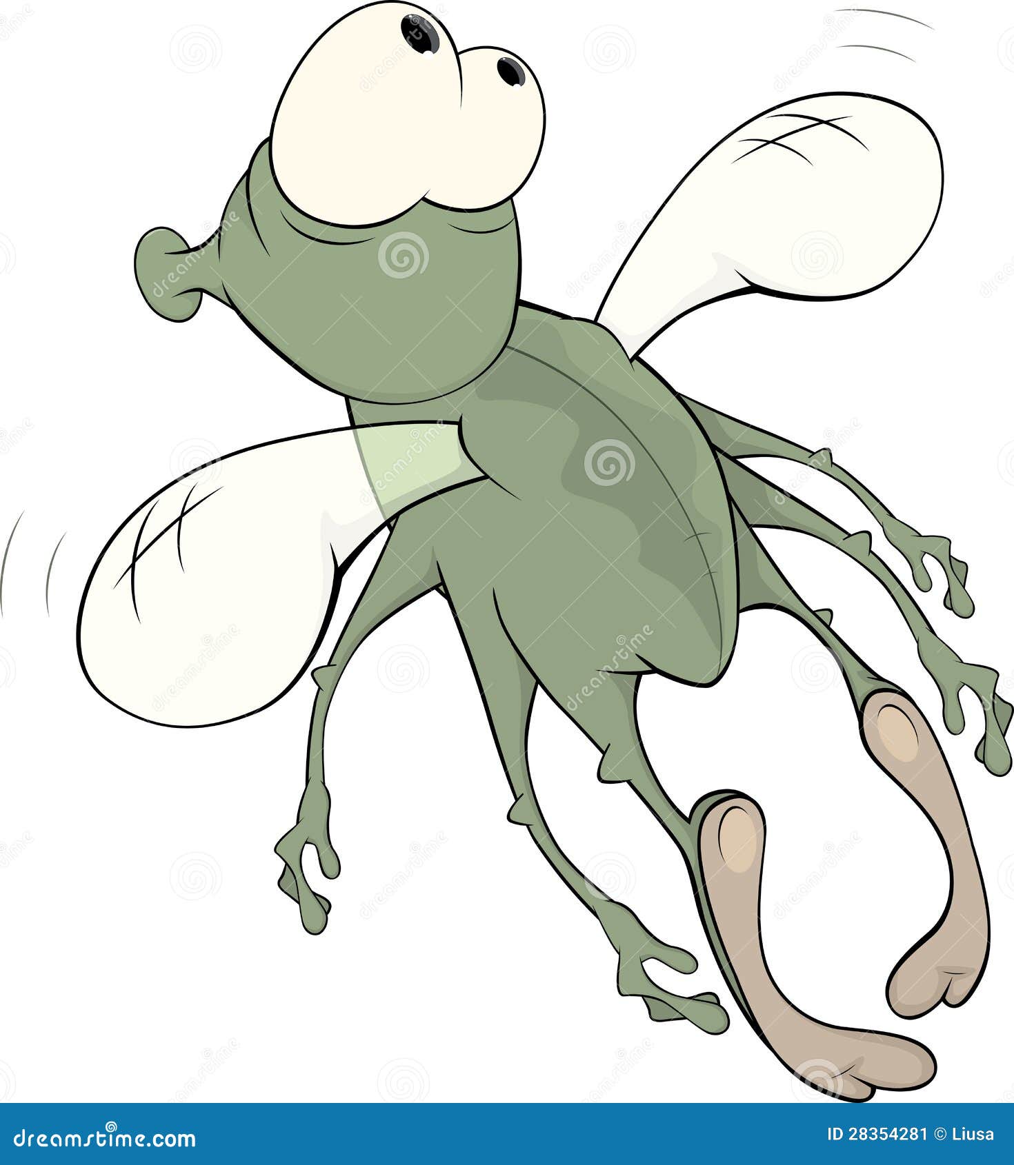 Green insect cartoon stock vector. Illustration of painting - 28354281