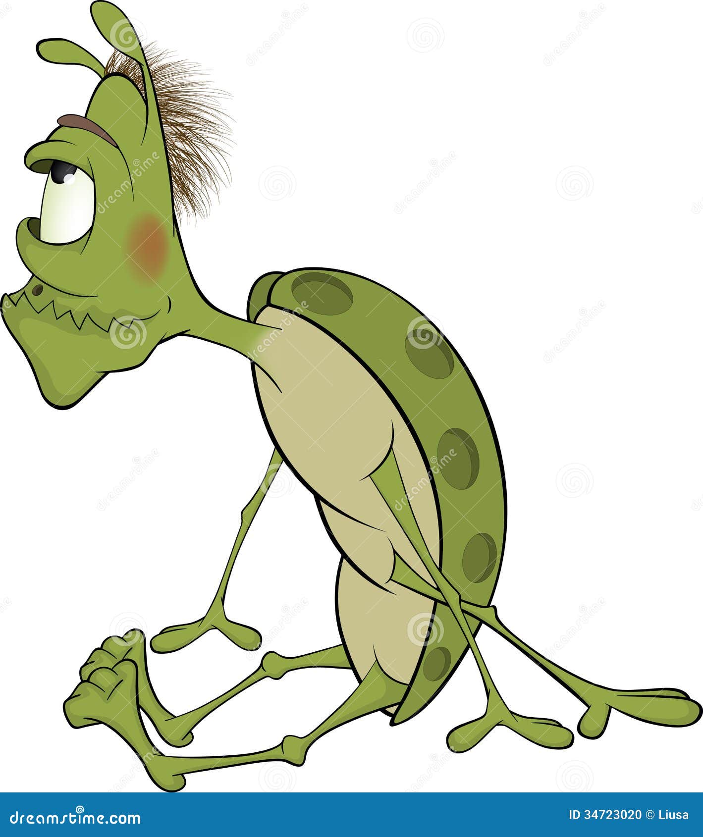 Green insect cartoon stock vector. Illustration of animals - 34723020