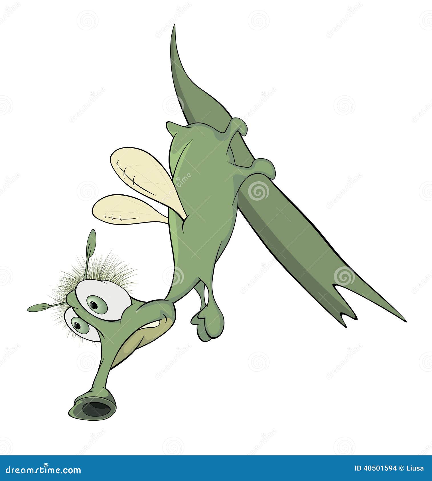 Green Insect on a Leaf Cartoon Stock Vector - Illustration of unwell ...