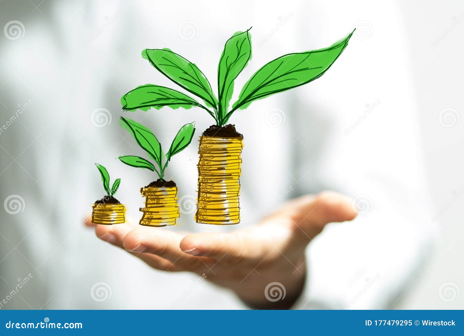 A Green Investment Eco Digital Diagram Stock Image - Image of ...