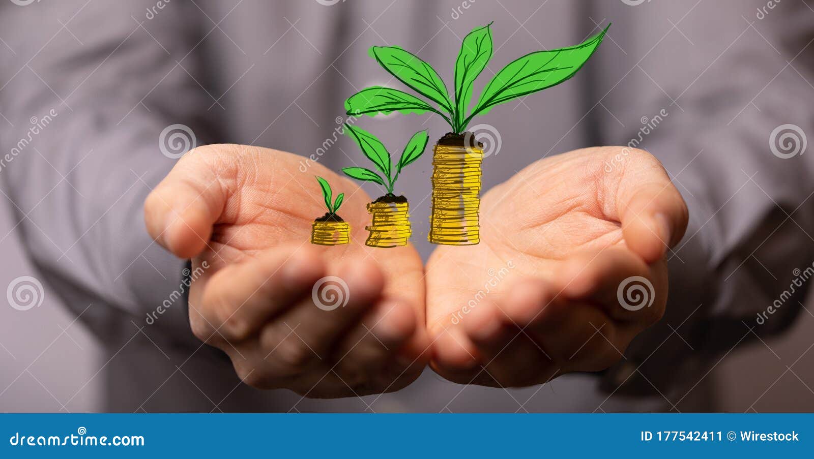 A Green Investment Eco Digital Diagram Stock Image - Image of savings ...