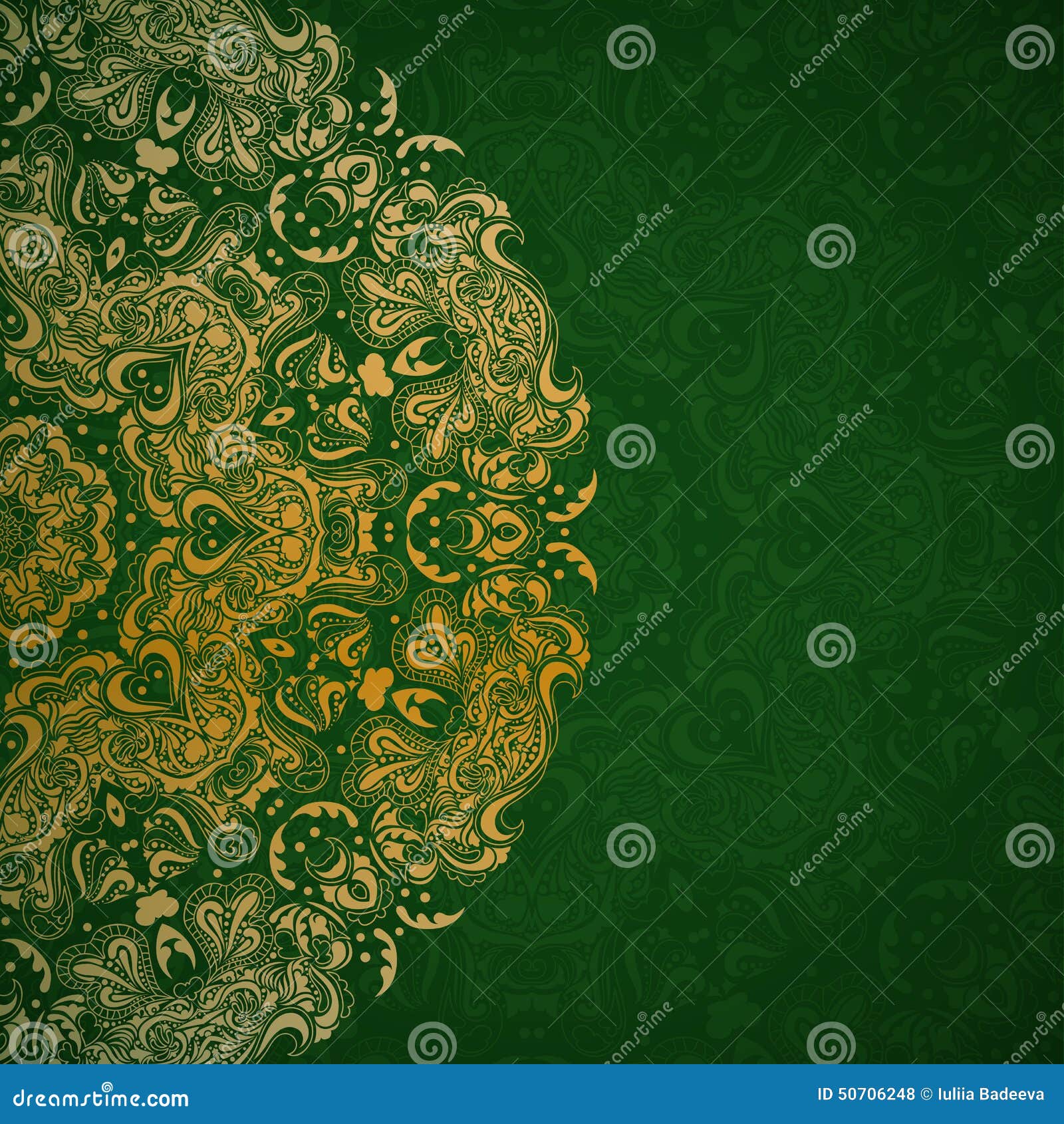 Mandala Gold, Background. Invitation Card Cartoon Vector ...