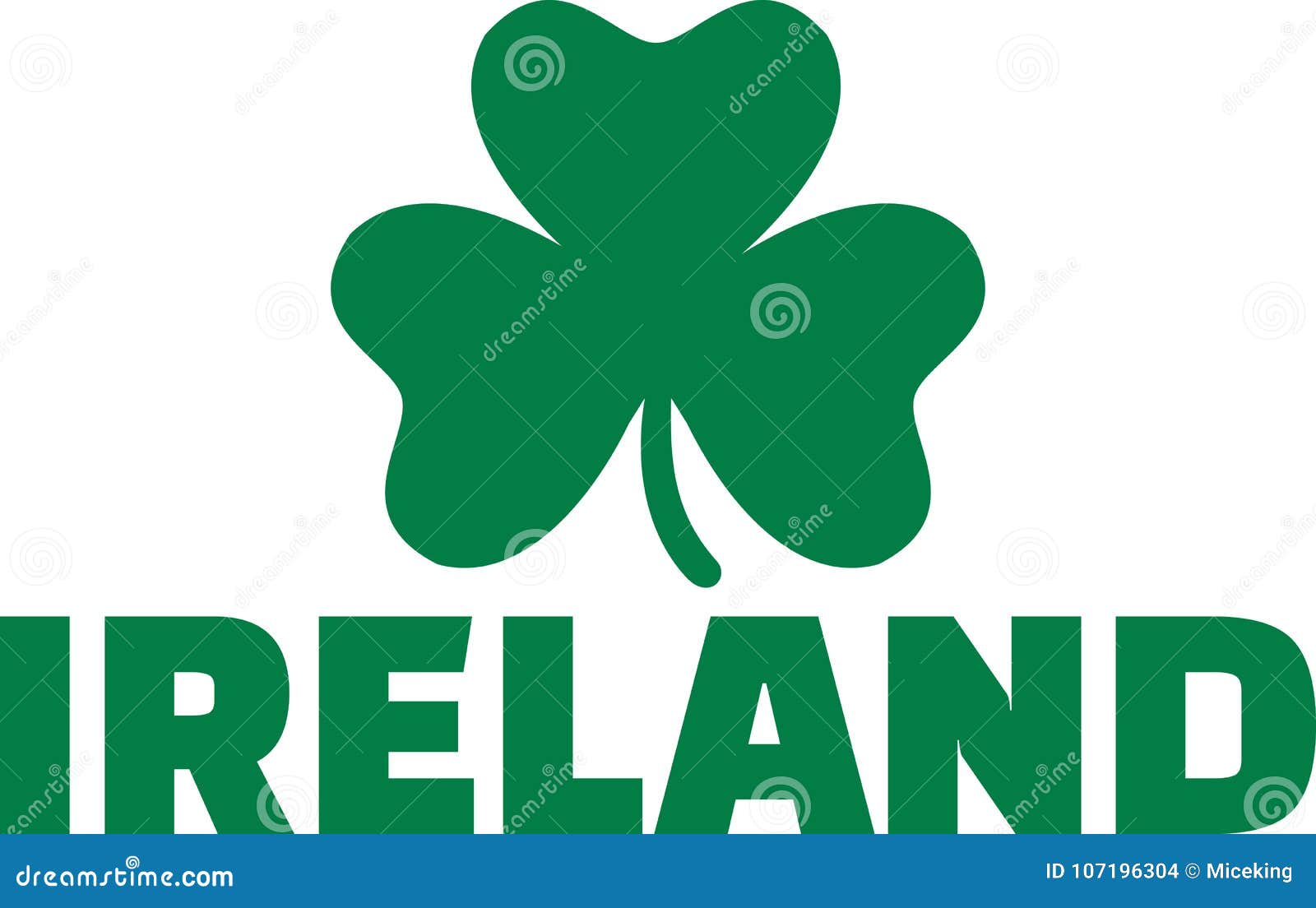 Green Map Of Ireland With Outline Vector Design Template. Editable ...