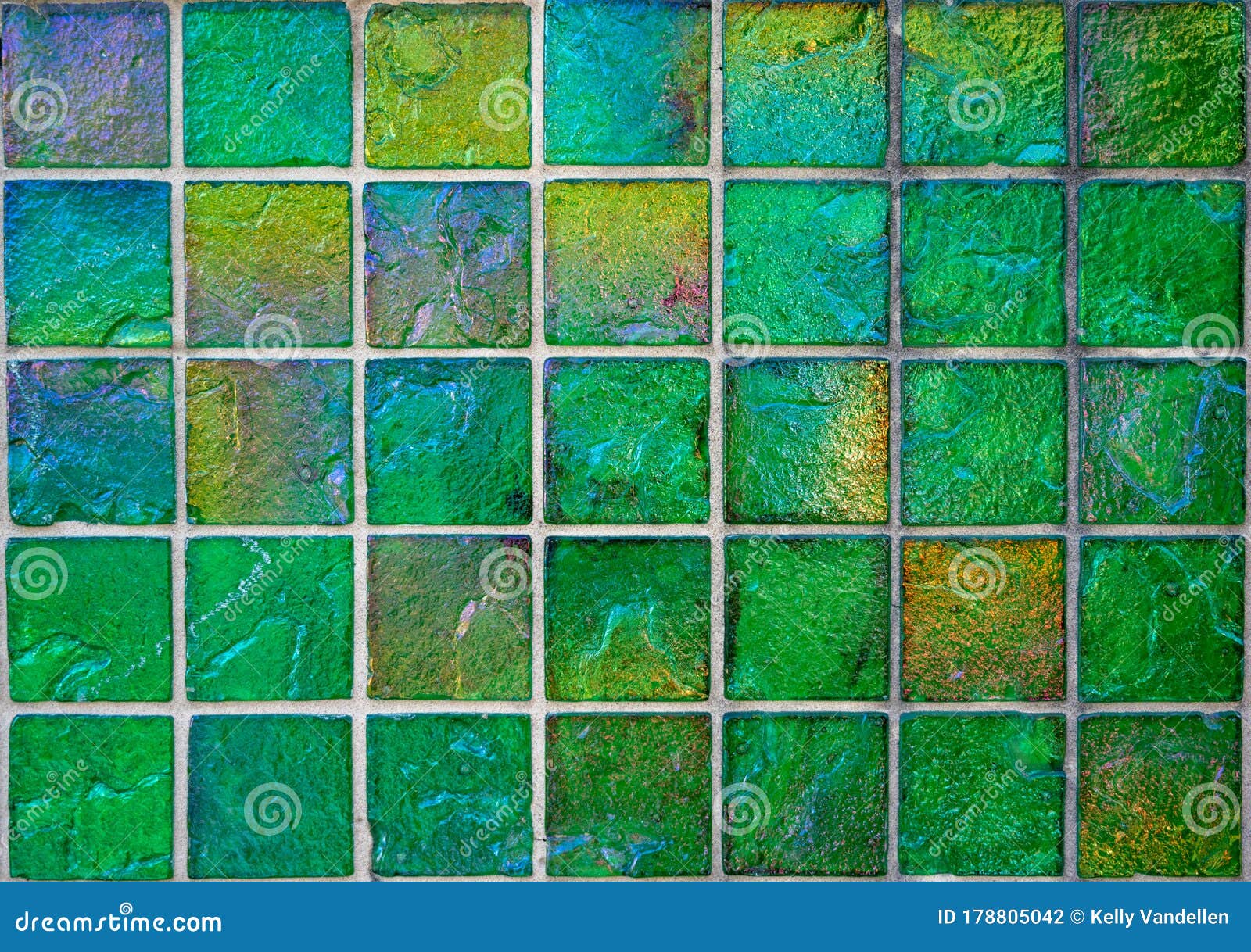 Green Iridescent Tile Grid stock photo. Image of colored - 178805042