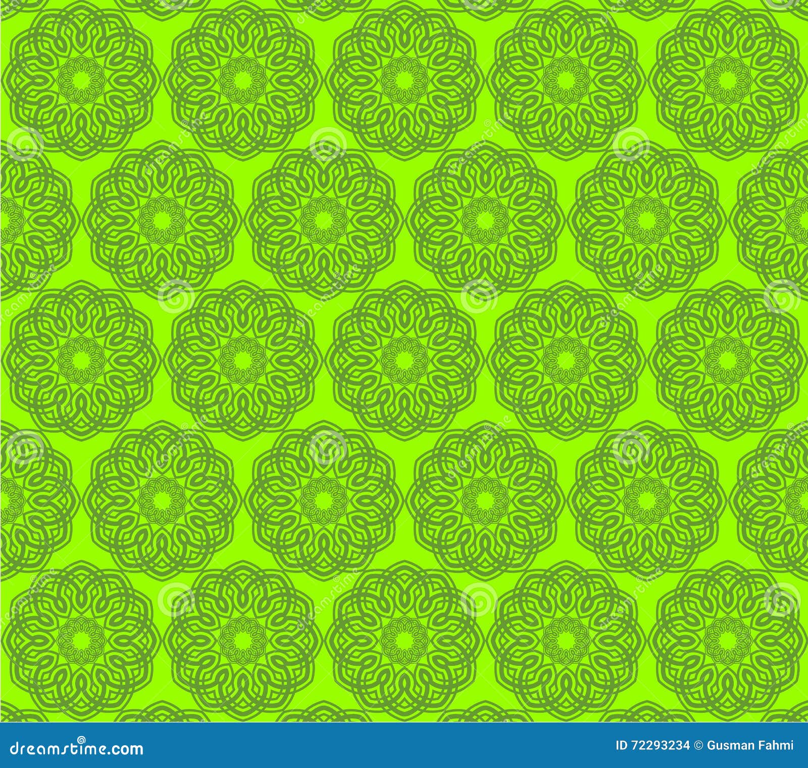 Green Islamic Pattern stock vector. Illustration of background - 72293234