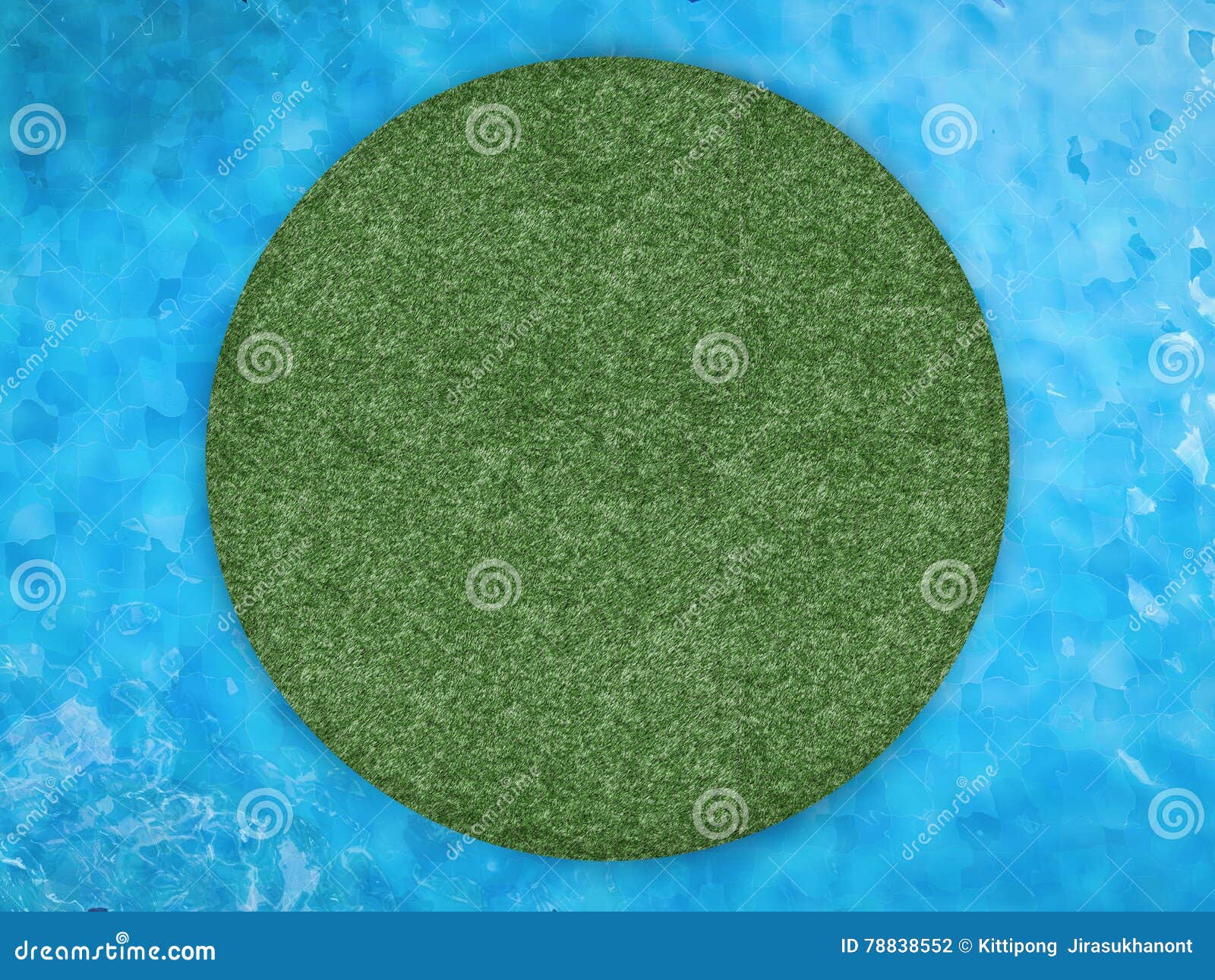 Green island with pool stock illustration. Illustration of fresh - 78838552