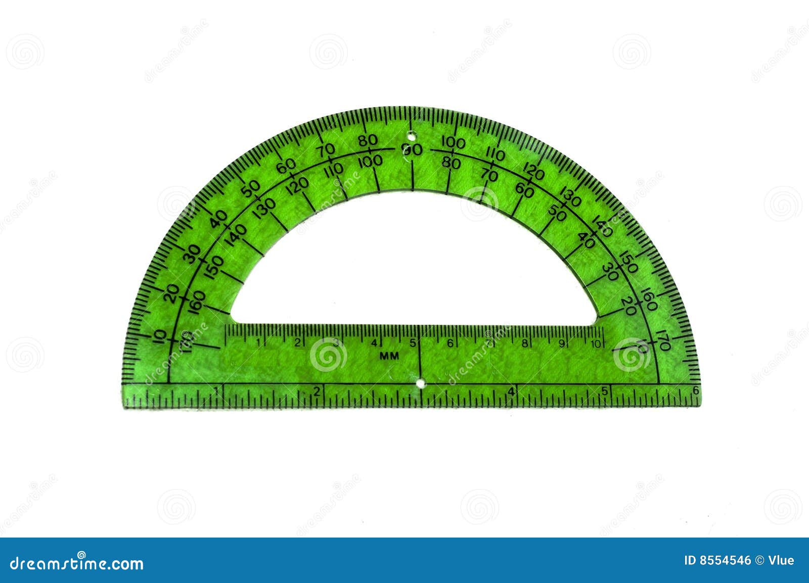 Green Isolated Protractor Royalty Free Stock Image - Image: 8554546