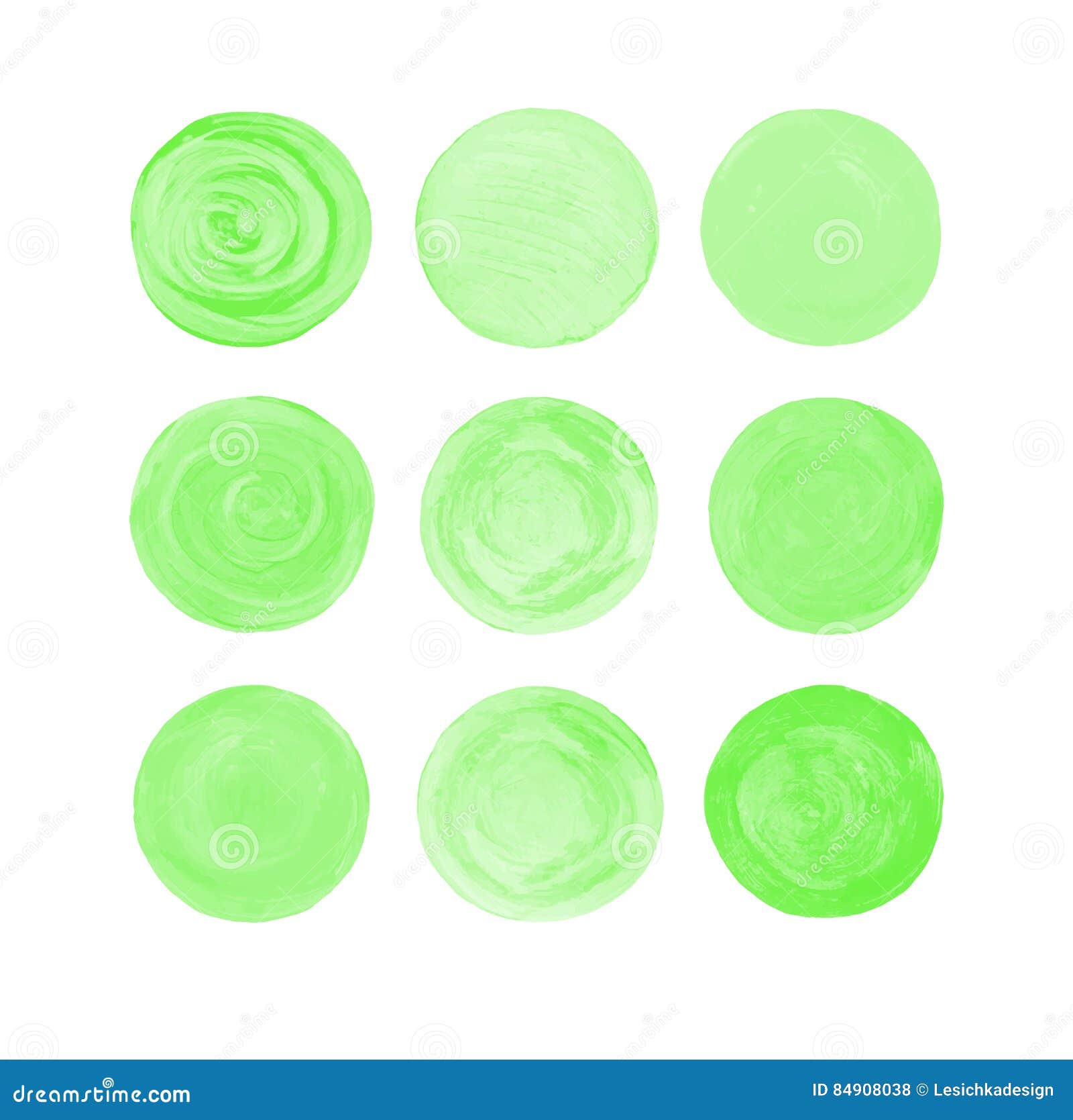 Green Isolated Watercolor Paint Circle Stock Photo - Image of bright ...