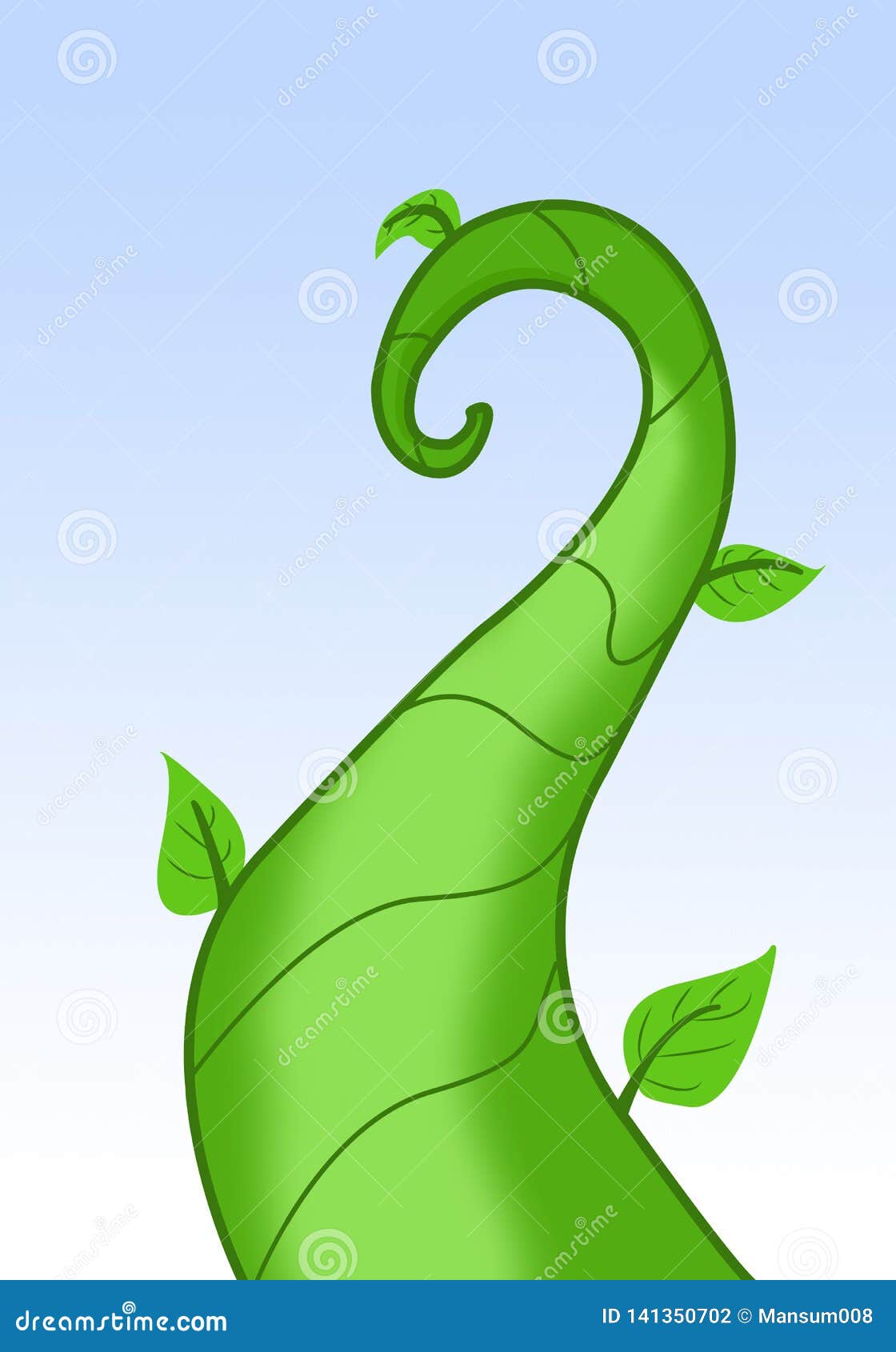Green ivy cartoon stock illustration. Illustration of leaf - 141350702