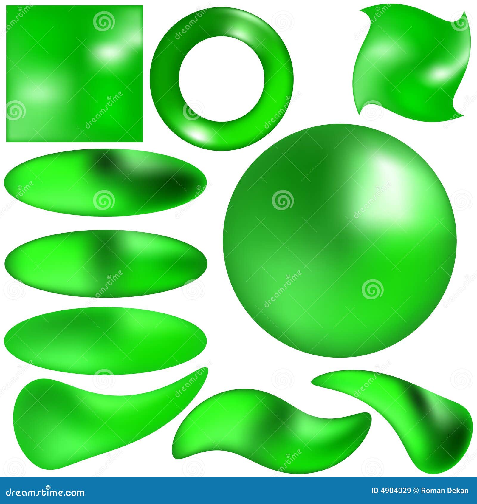 Green-Jade Buttons Cartoon Vector | CartoonDealer.com #4904029