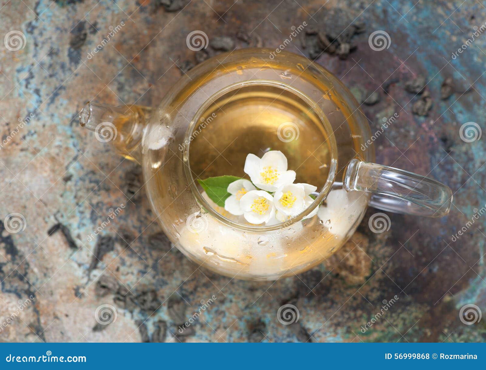 Green Jasmine Tea in Teapot. Top View Stock Photo - Image of ceremony ...