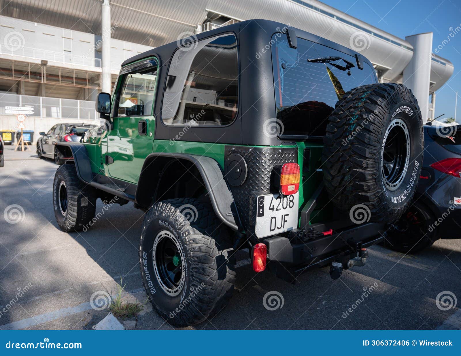 Green Jeep Wrangler Ready for Adventure Editorial Photo - Image of ...
