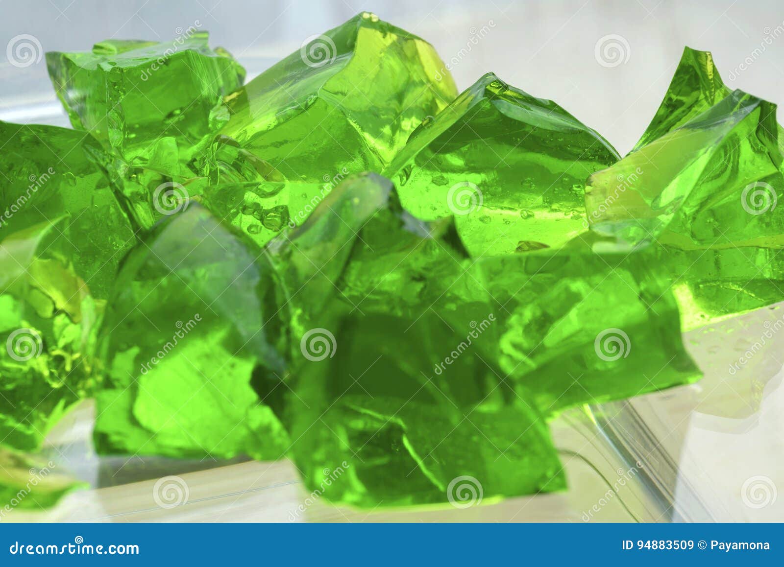 Green Jelly pieces stock image. Image of kanten, fresh - 94883509