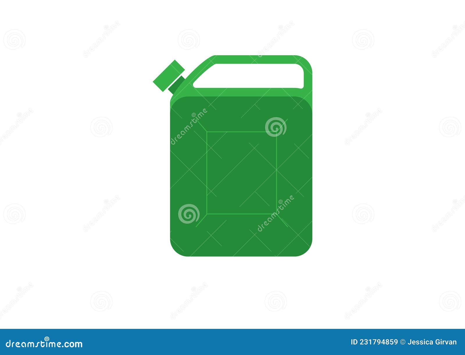 Green Jerry Can Vector on a White Background Stock Vector ...