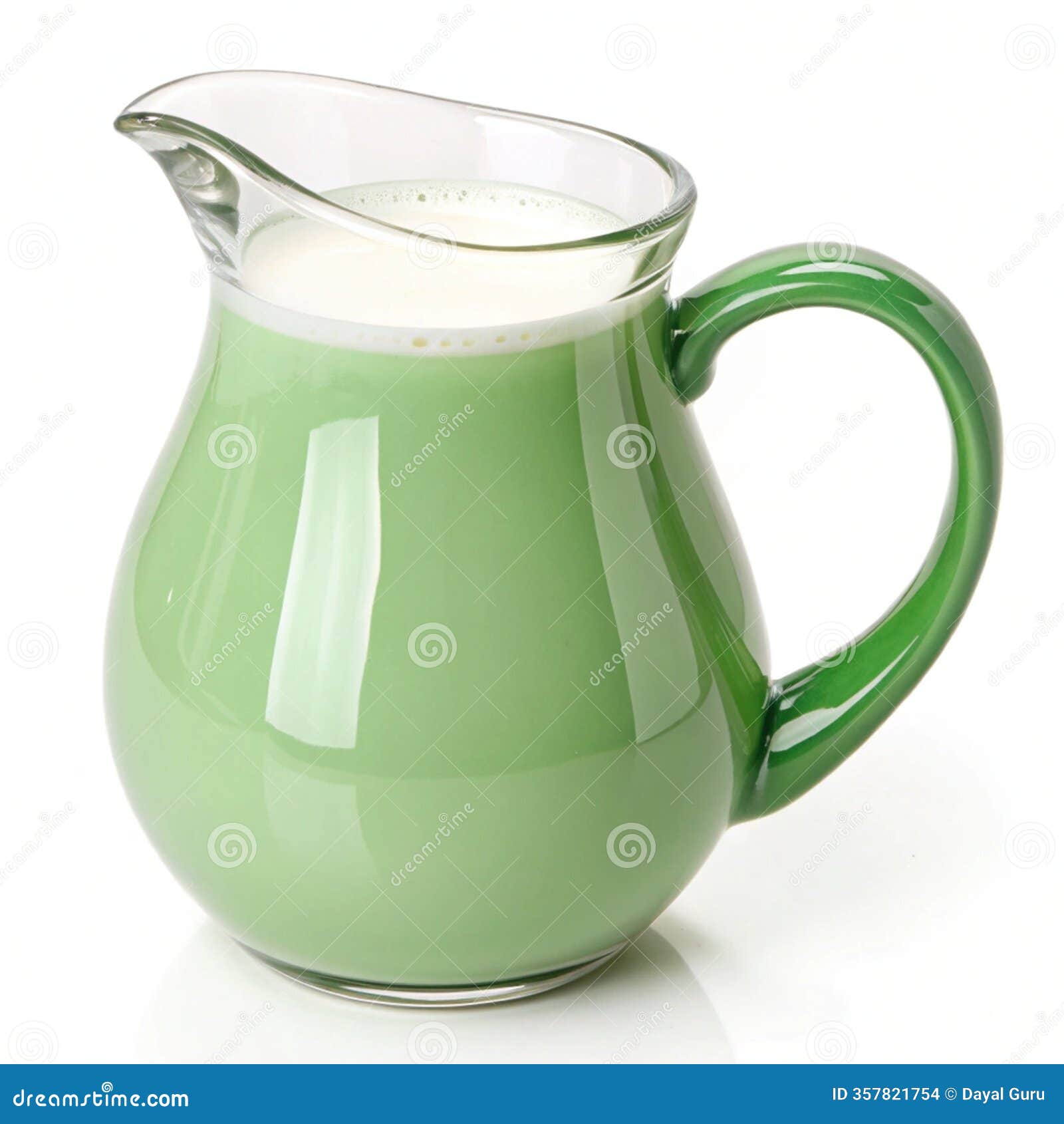 Green jug of milk isolated stock illustration. Illustration of glass ...