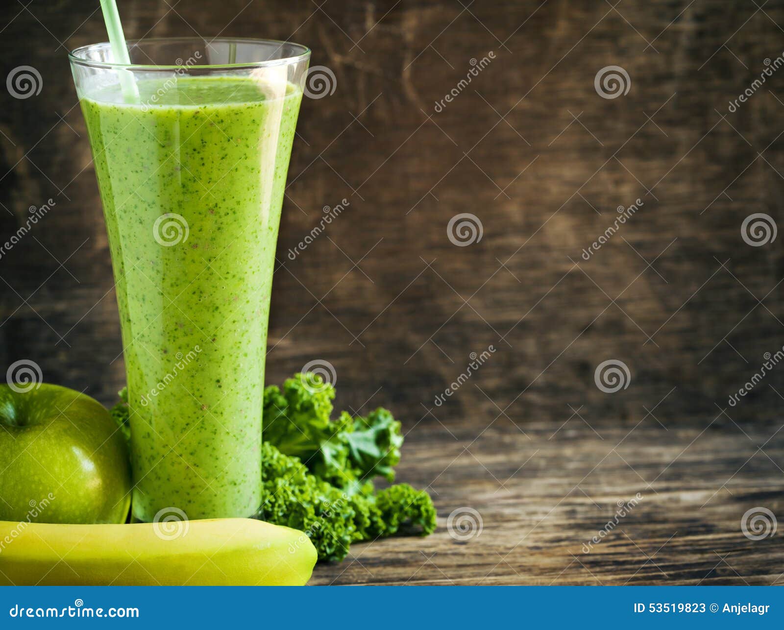 Green Juice With Chia Seeds Healthy Drink Stock Image Image Of Green Banana 53519823