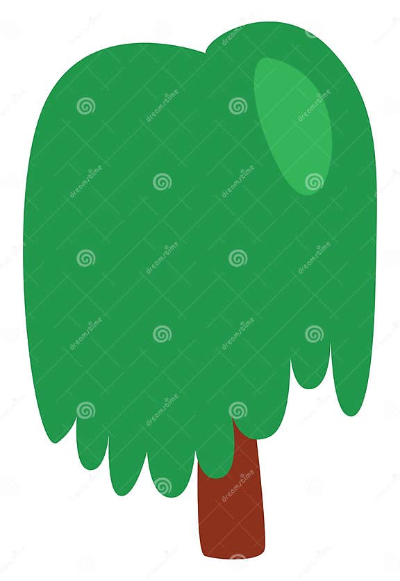 Green jungle tree, icon stock vector. Illustration of jungle - 258927431