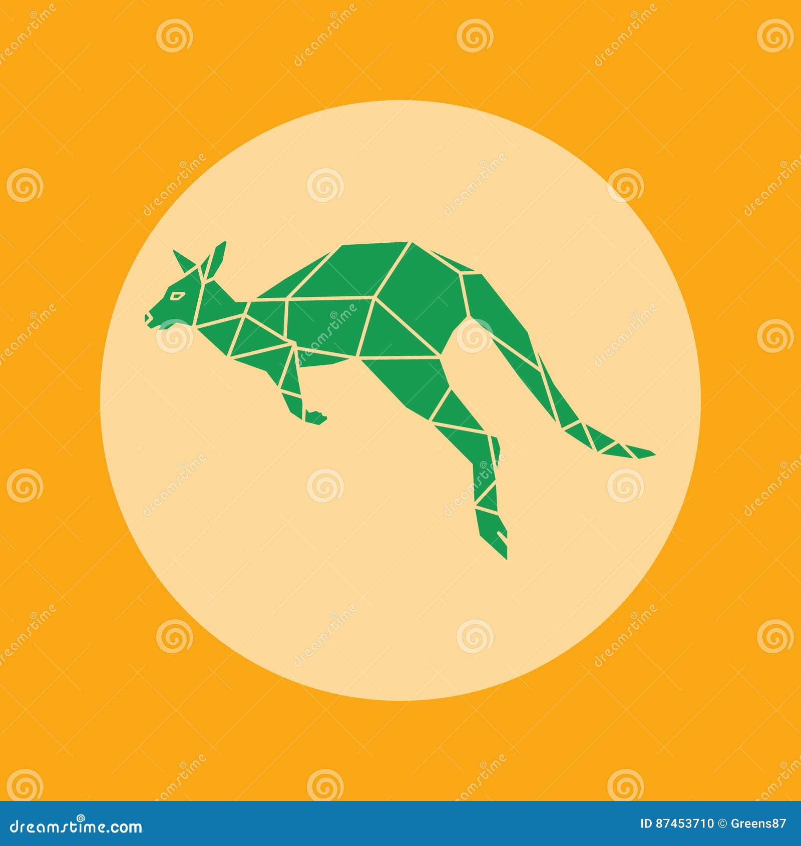 Kangaroo Icon Side View. Australian Logo Symbol. Isolated Vector ...