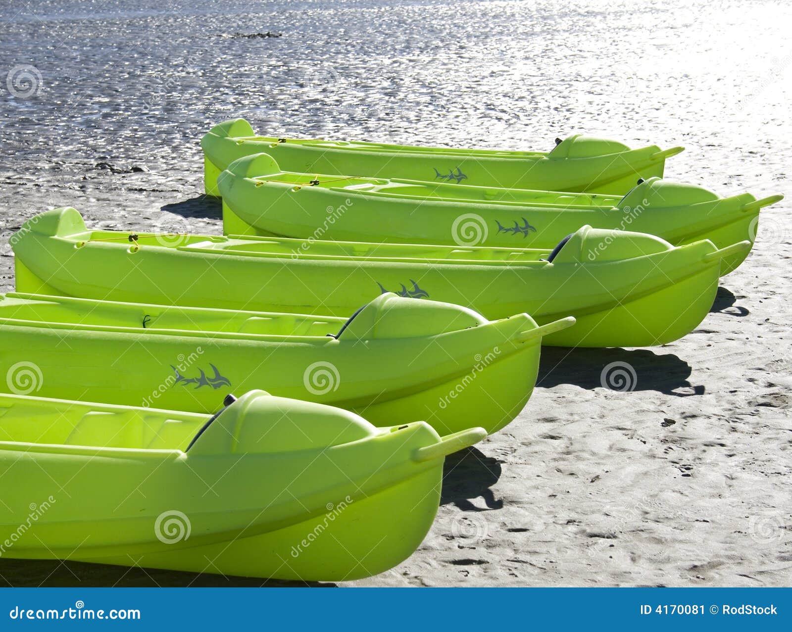 Green kayaks stock image. Image of vacation, green, activity - 4170081