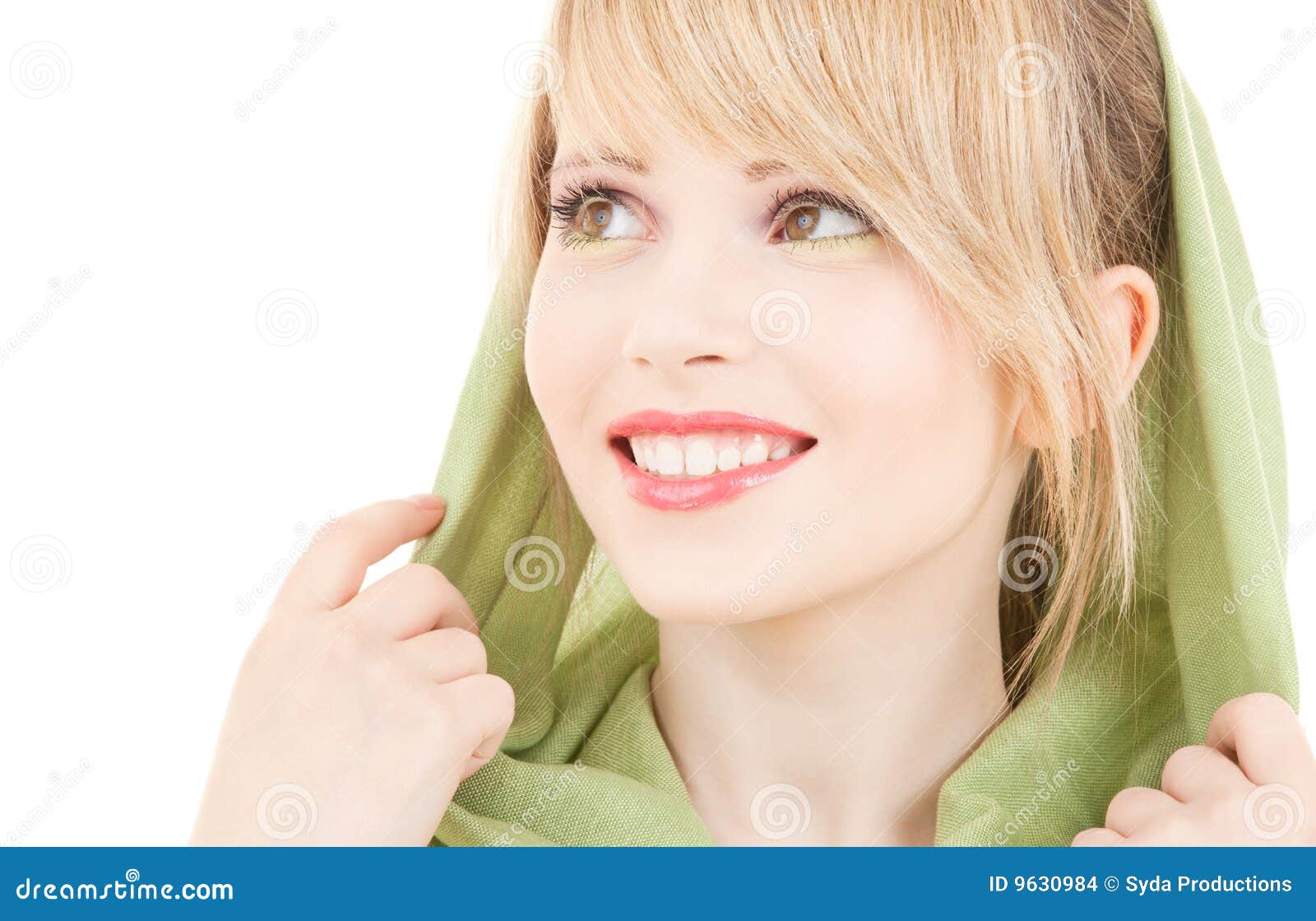Green kerchief stock photo. Image of headscarf, balance - 9630984