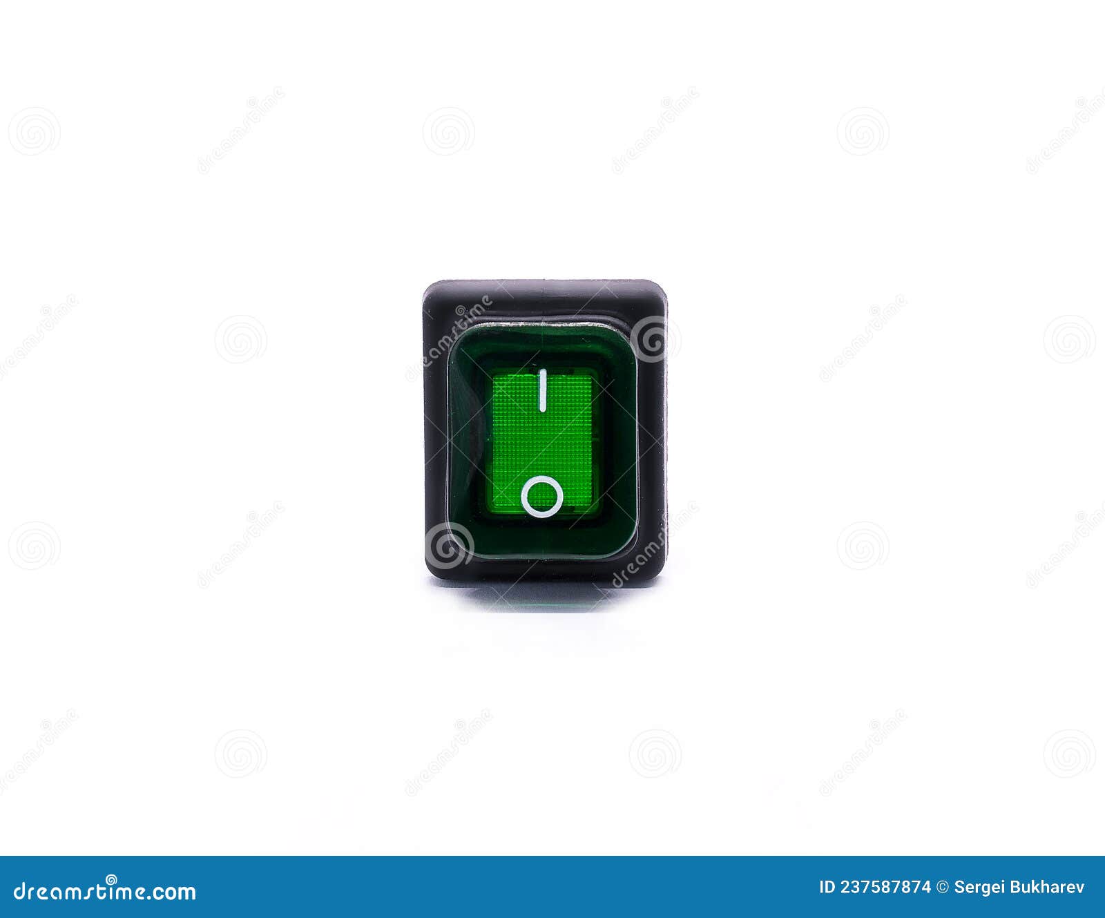 Green Key Switch on White Background Stock Photo - Image of panel ...