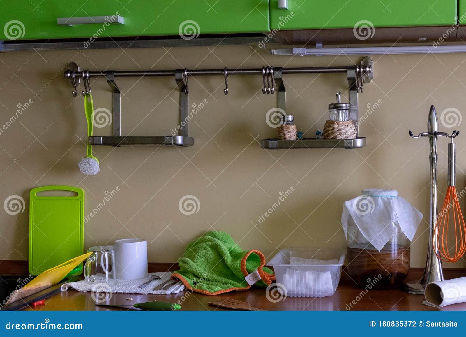 Pile of Dirty Dishes in the Kitchen - Compulsive Hoarding Syndrom Stock ...