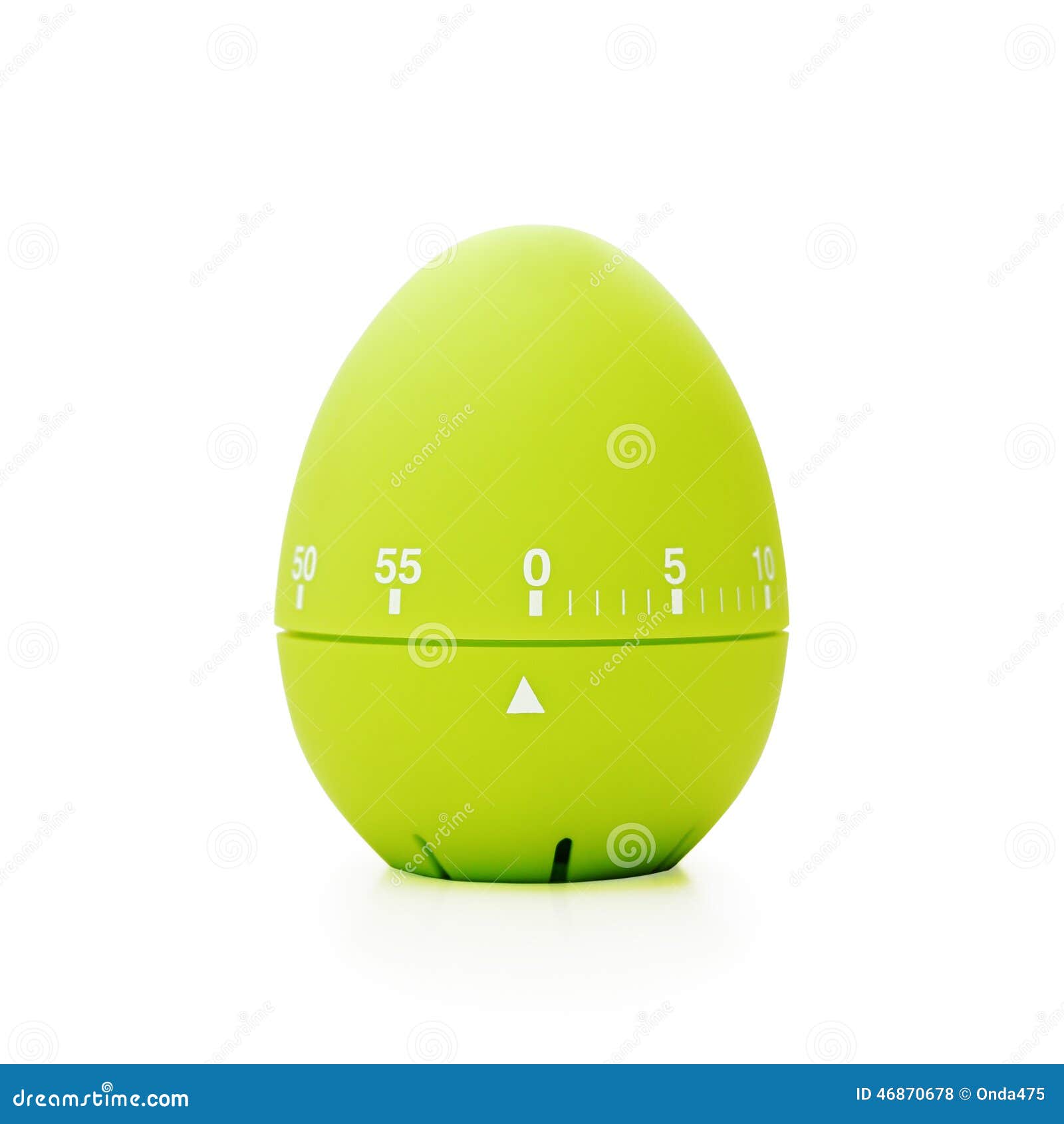 Green Kitchen Timer on a White Background. Stock Photo - Image of bell ...