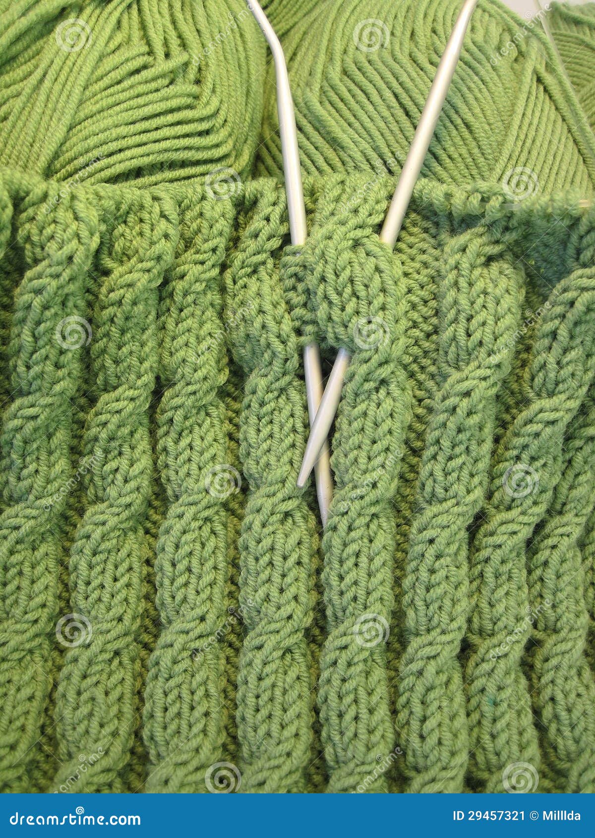 Green knitting stock image. Image of create, bunch, abstract - 29457321