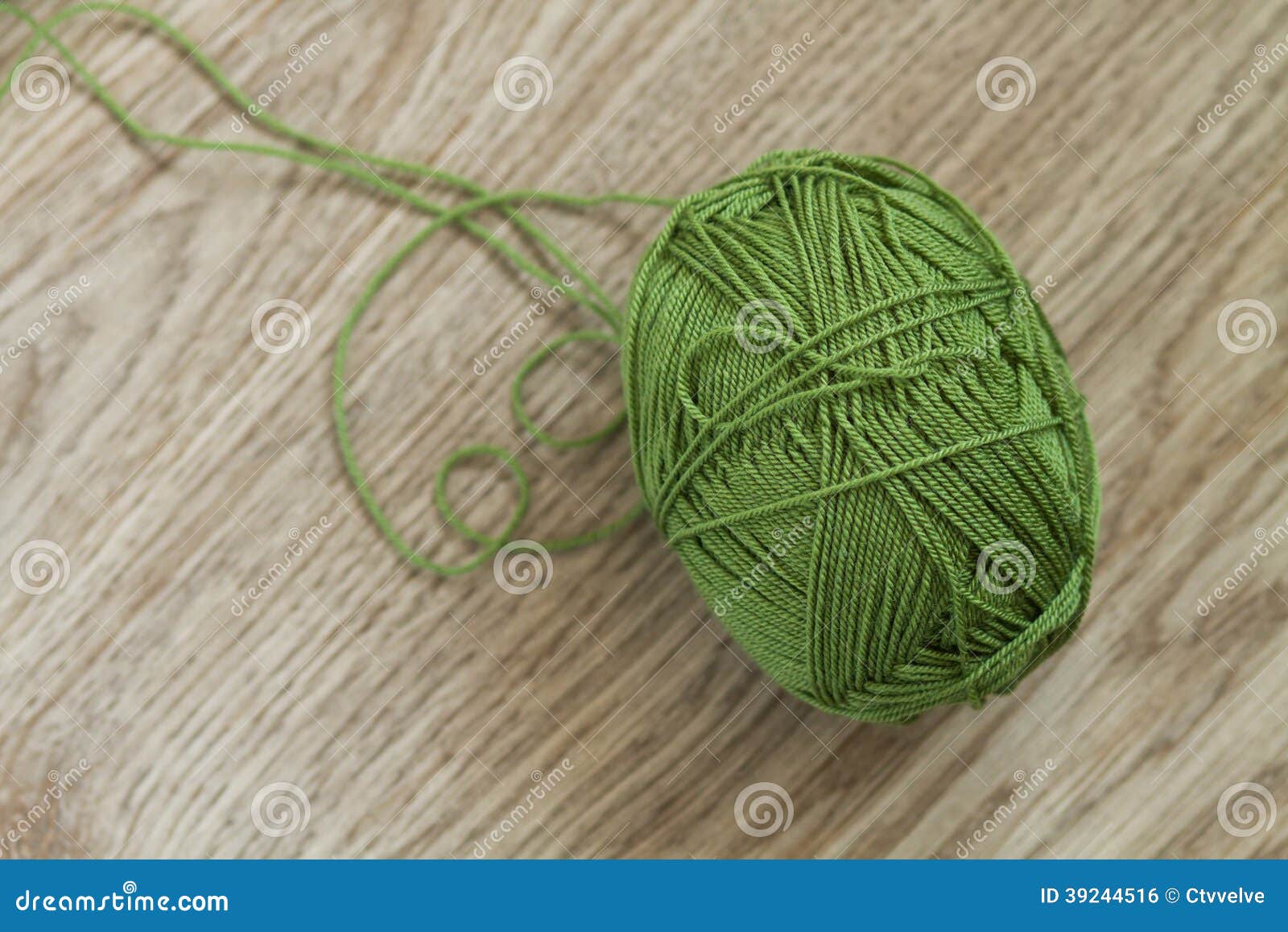 Green knitting wool stock photo. Image of recreation - 39244516