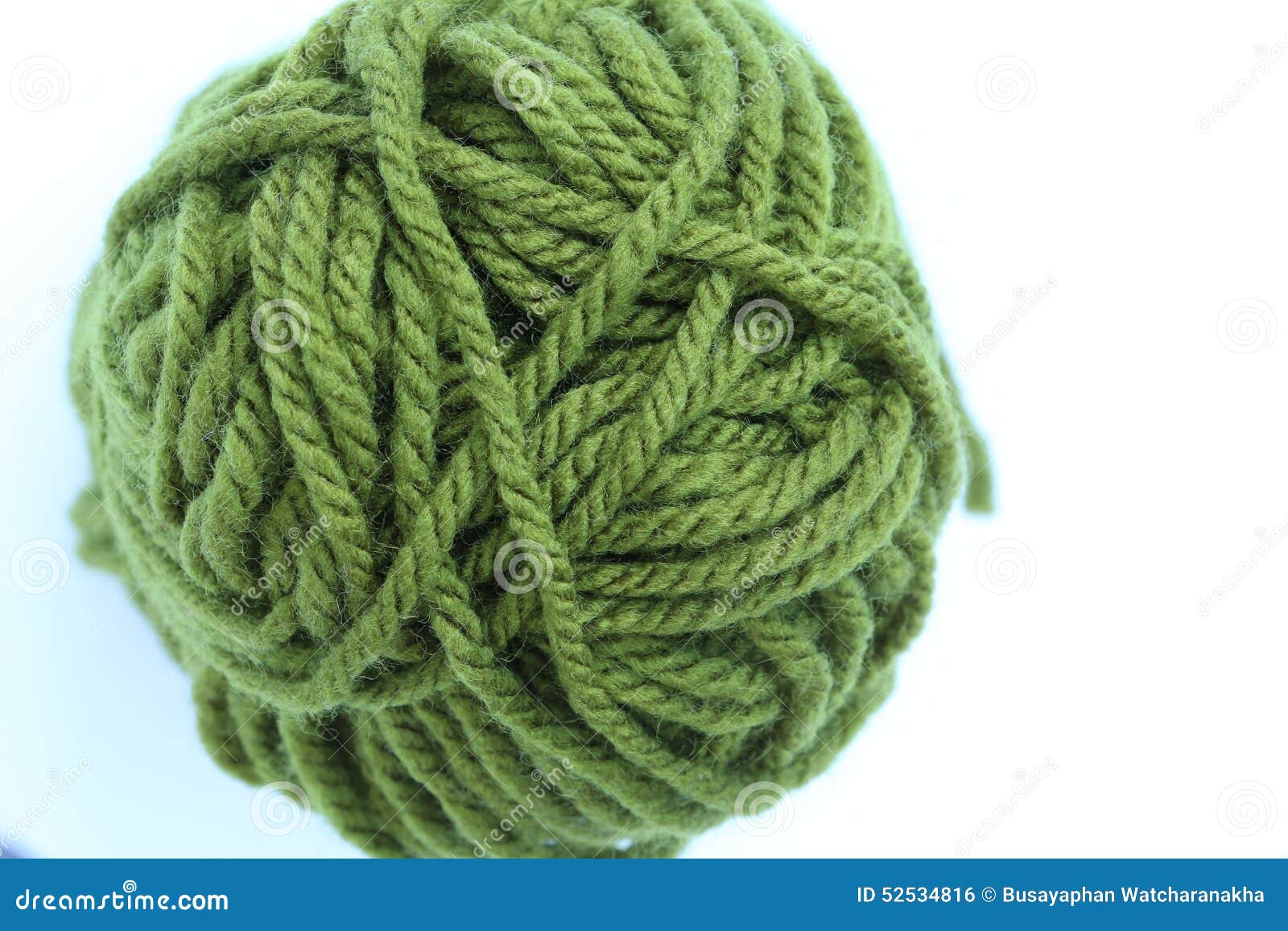Green Knitting Wool stock photo. Image of green, knitting - 52534816
