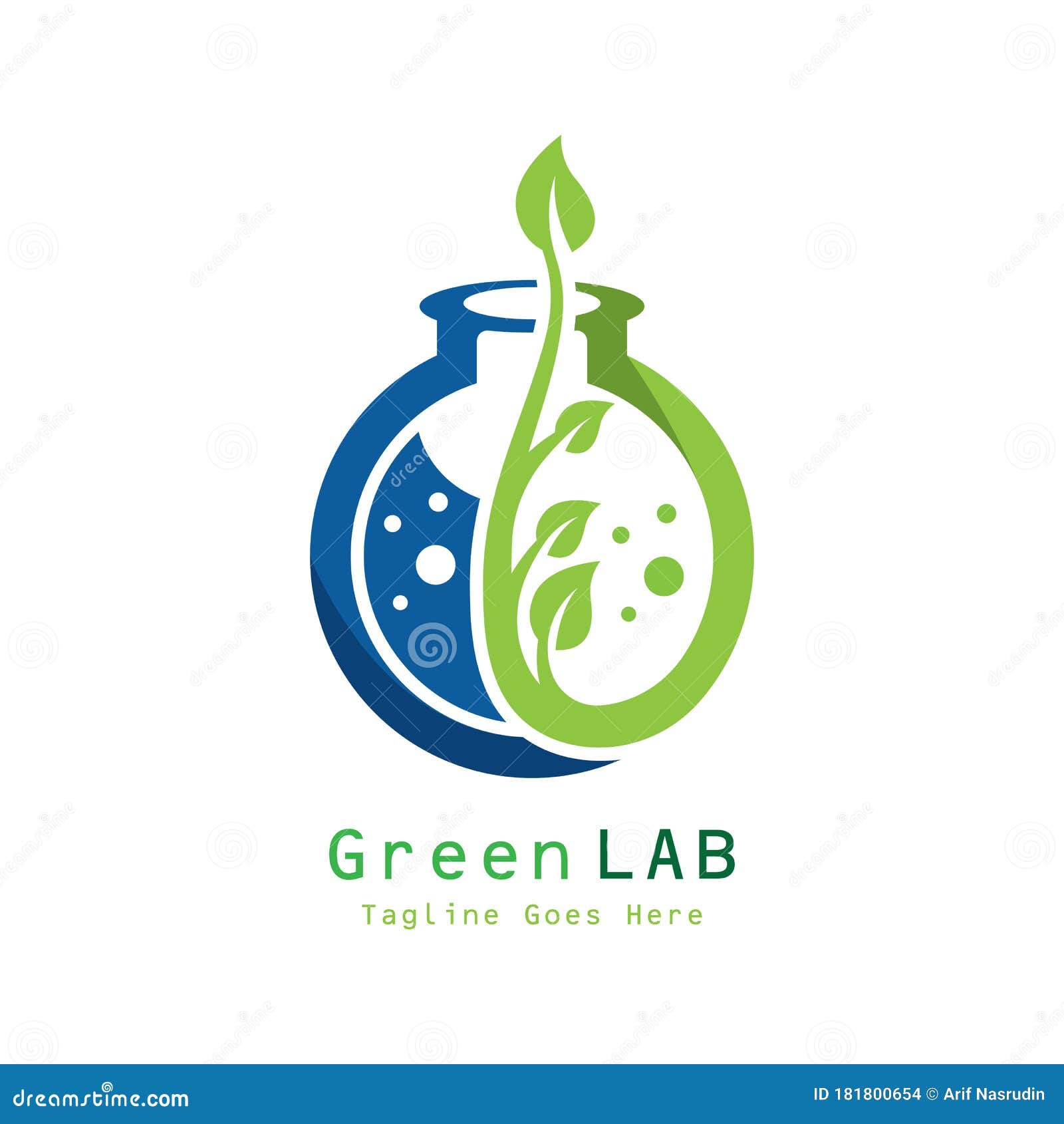 Green Lab Logo Design Concept Vector. Creative Lab with Leaf Logo ...