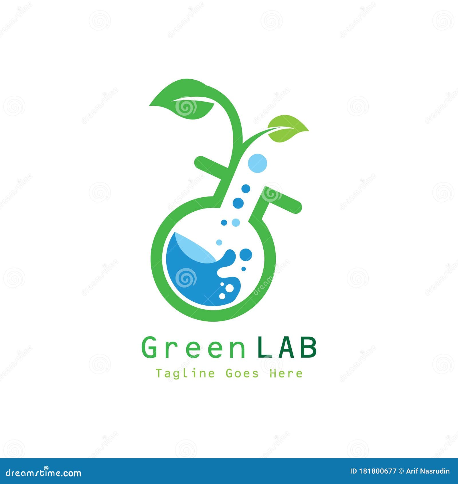 Green Lab Logo Design Concept Vector. Creative Lab with Leaf Logo ...